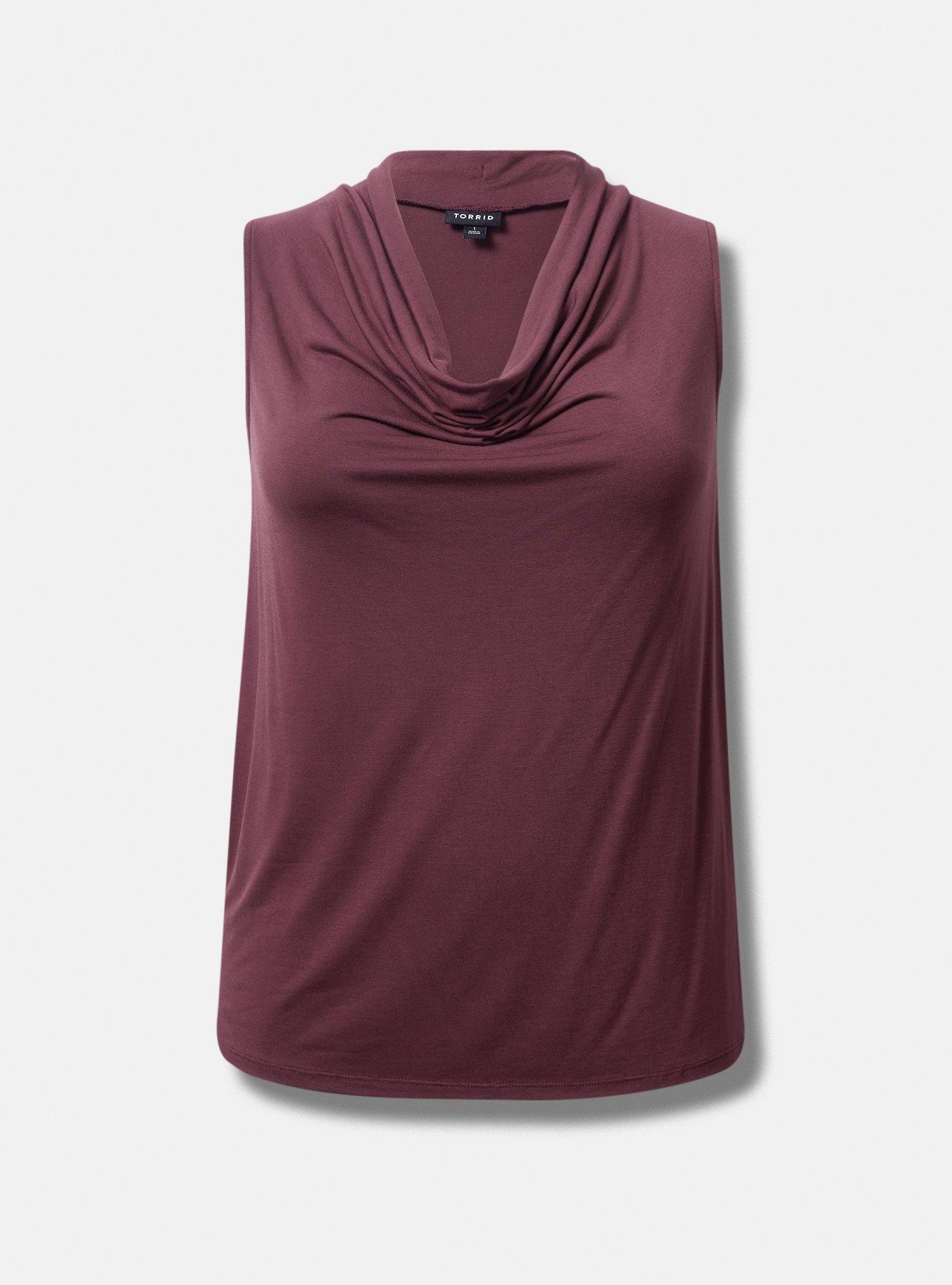 Plus Size - Studio Tissue Jersey Drape Neck Tank - Torrid