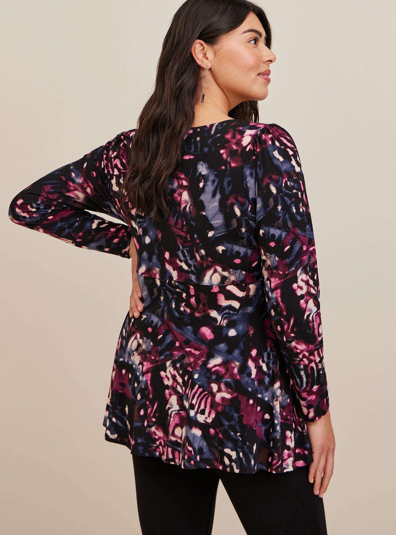 Plus Size - Studio Knit Surplice Wrap Long Sleeve Top - Torrid