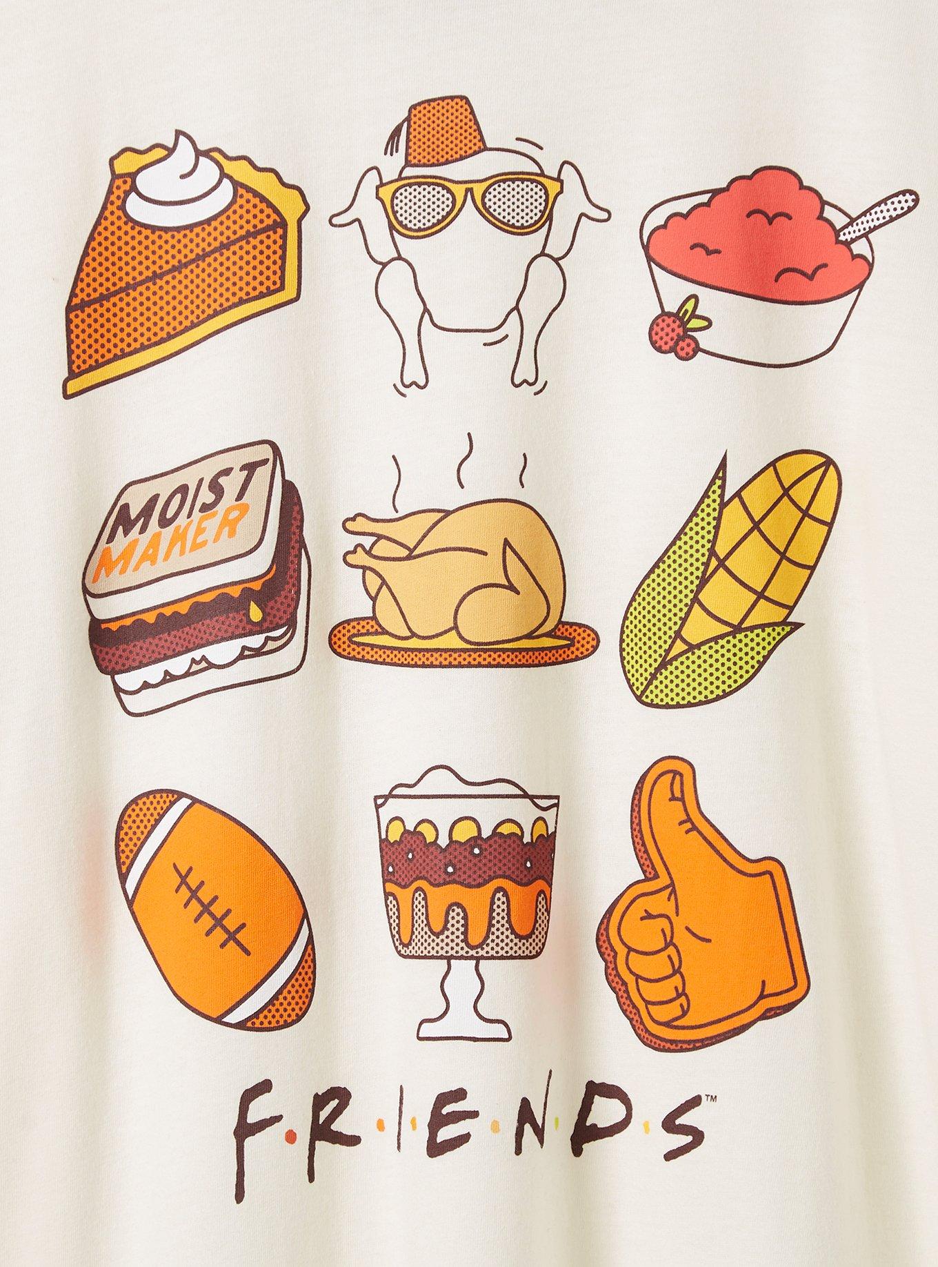 Plus Size - Friends Thanksgiving Classic Fit Cotton Crew Neck Ringer ...