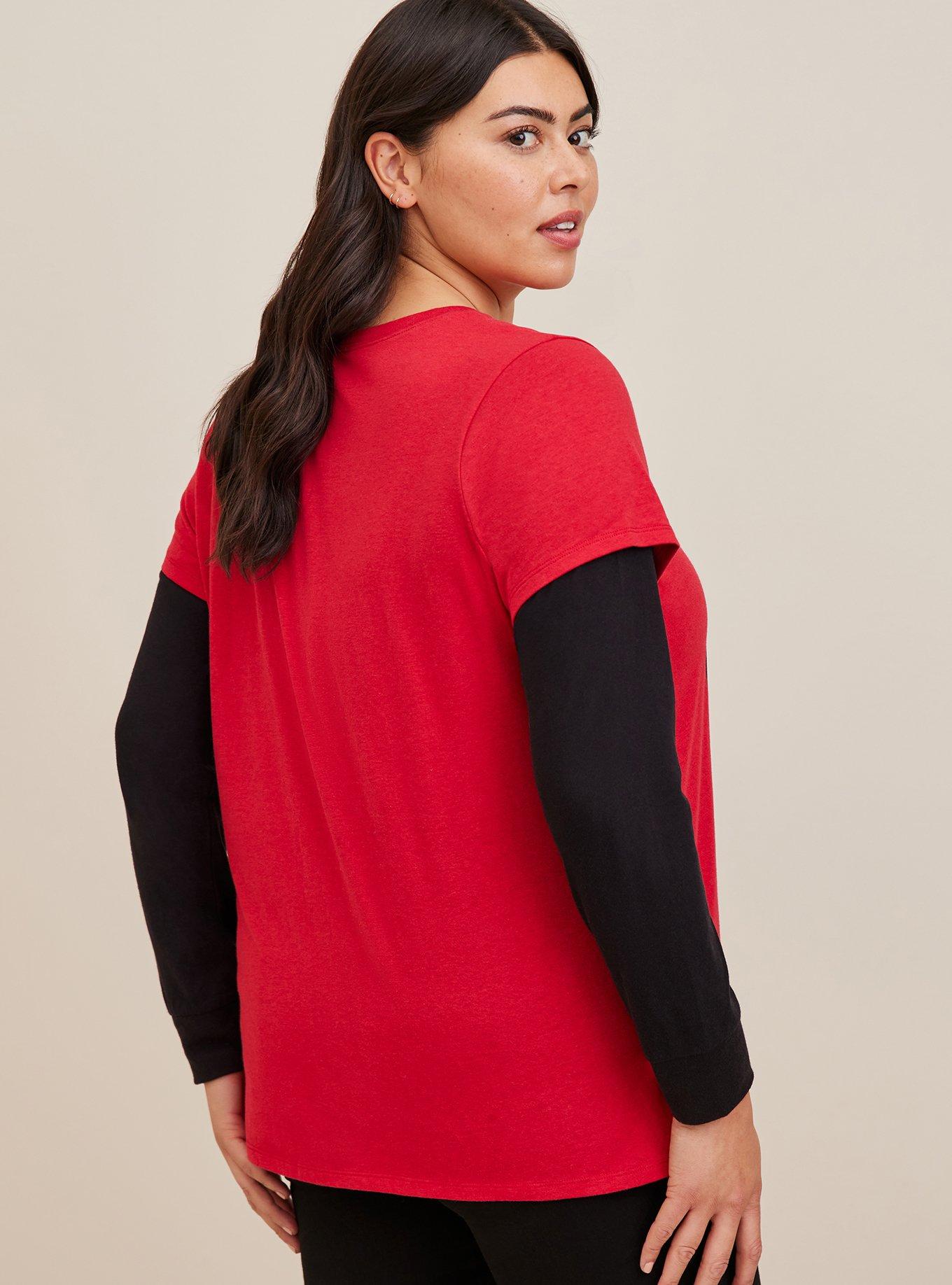 Plus Size - My Chemical Romance Classic Fit Cotton Crew Neck 2Fer Long ...