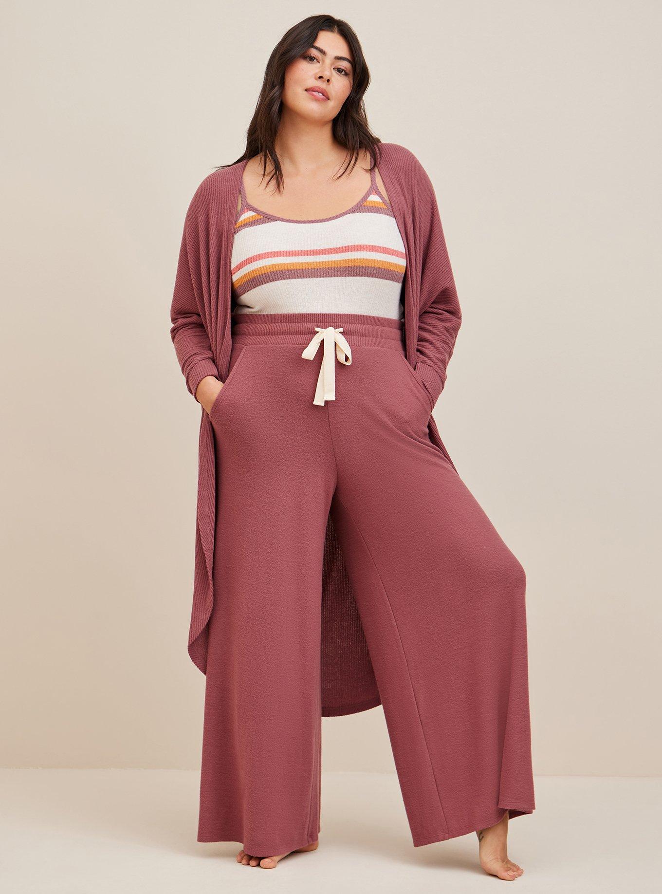 Plus Size - Super Soft Plush Wide Leg Lounge Pant - Torrid