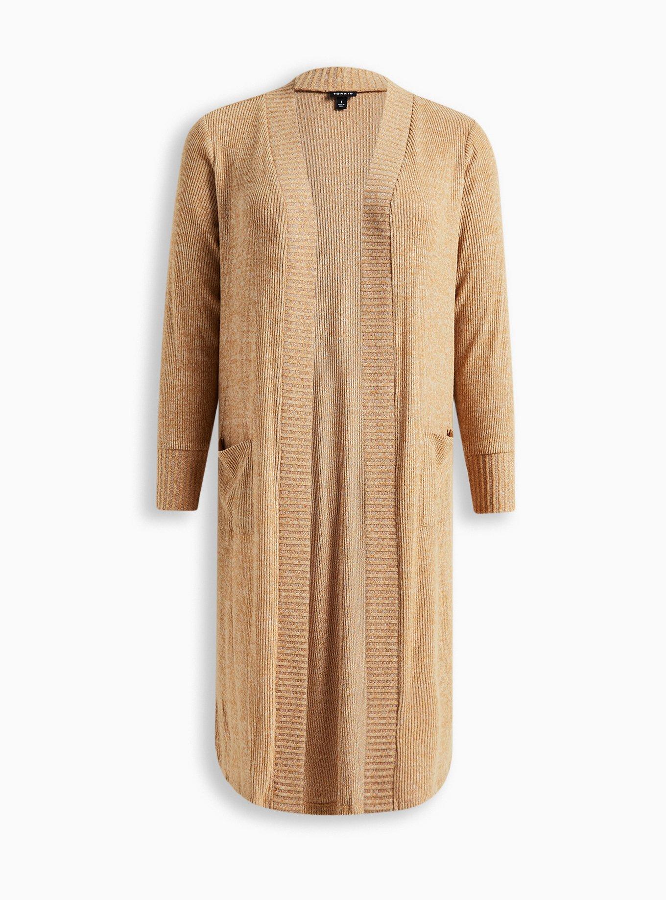 Plus Size - Super Soft Plush Ribbed Duster - Torrid