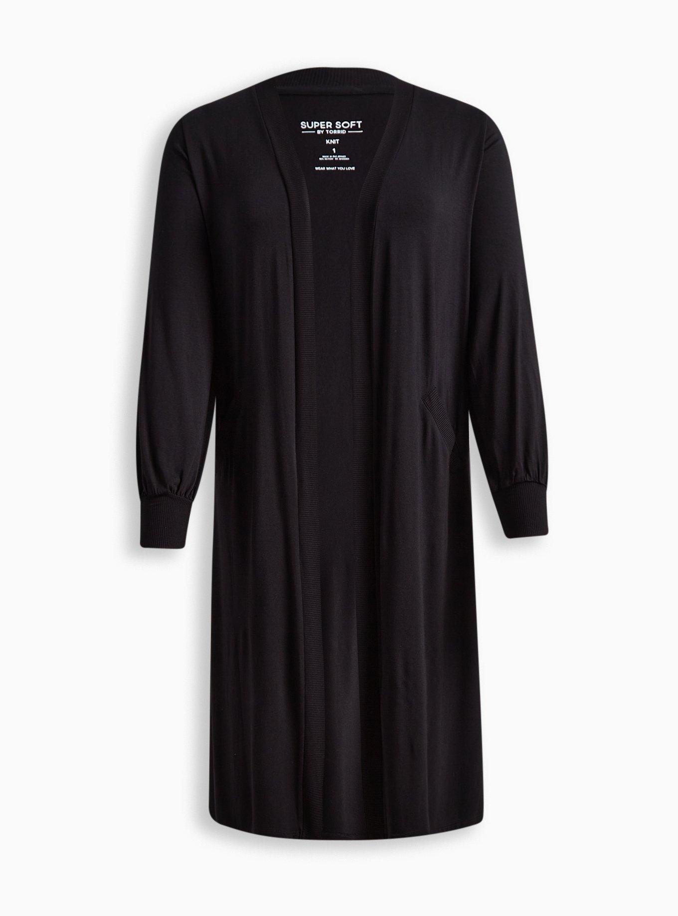 Plus Size - Super Soft Duster Open Front Balloon Sleeve Duster - Torrid