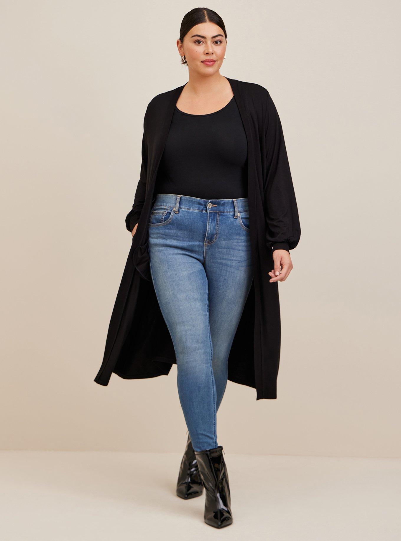 Plus Size - Super Soft Duster Open Front Balloon Sleeve Duster - Torrid