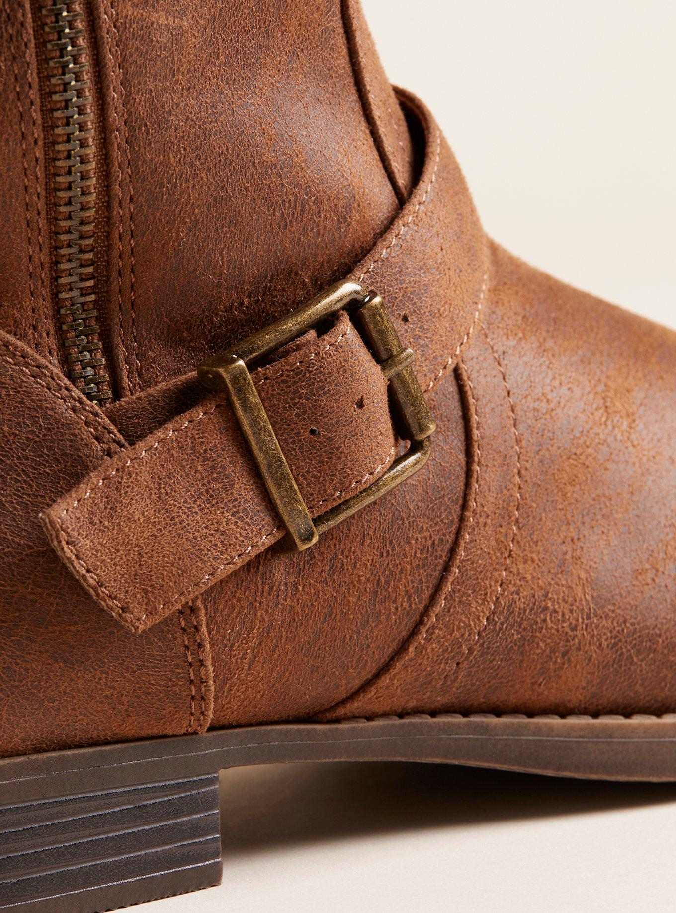 Plus Size - Brown Buckle Sweater Knee Boot (WW) - Torrid