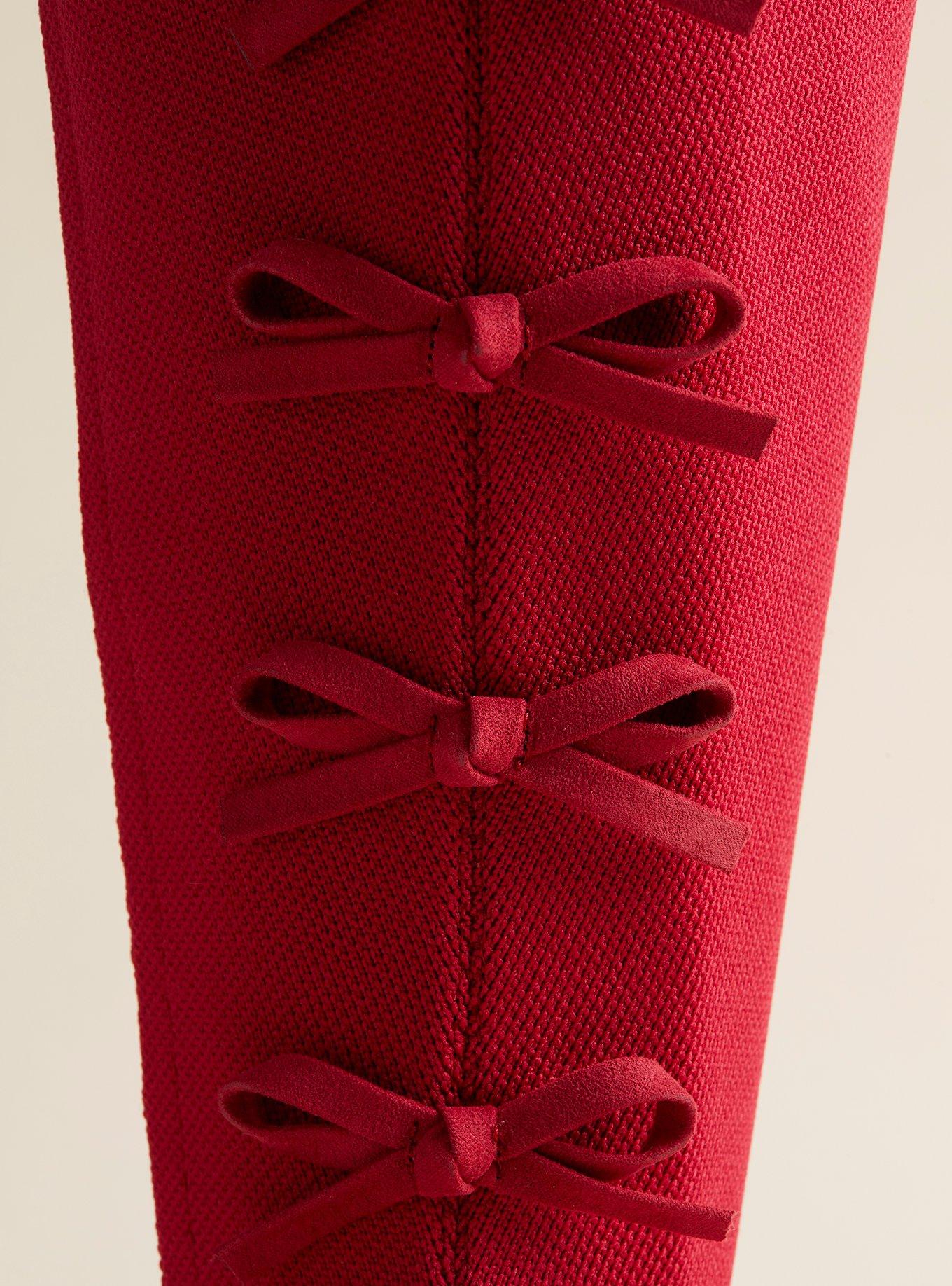Plus Size - Bow Back Stiletto Knee Boot (WW) - Torrid