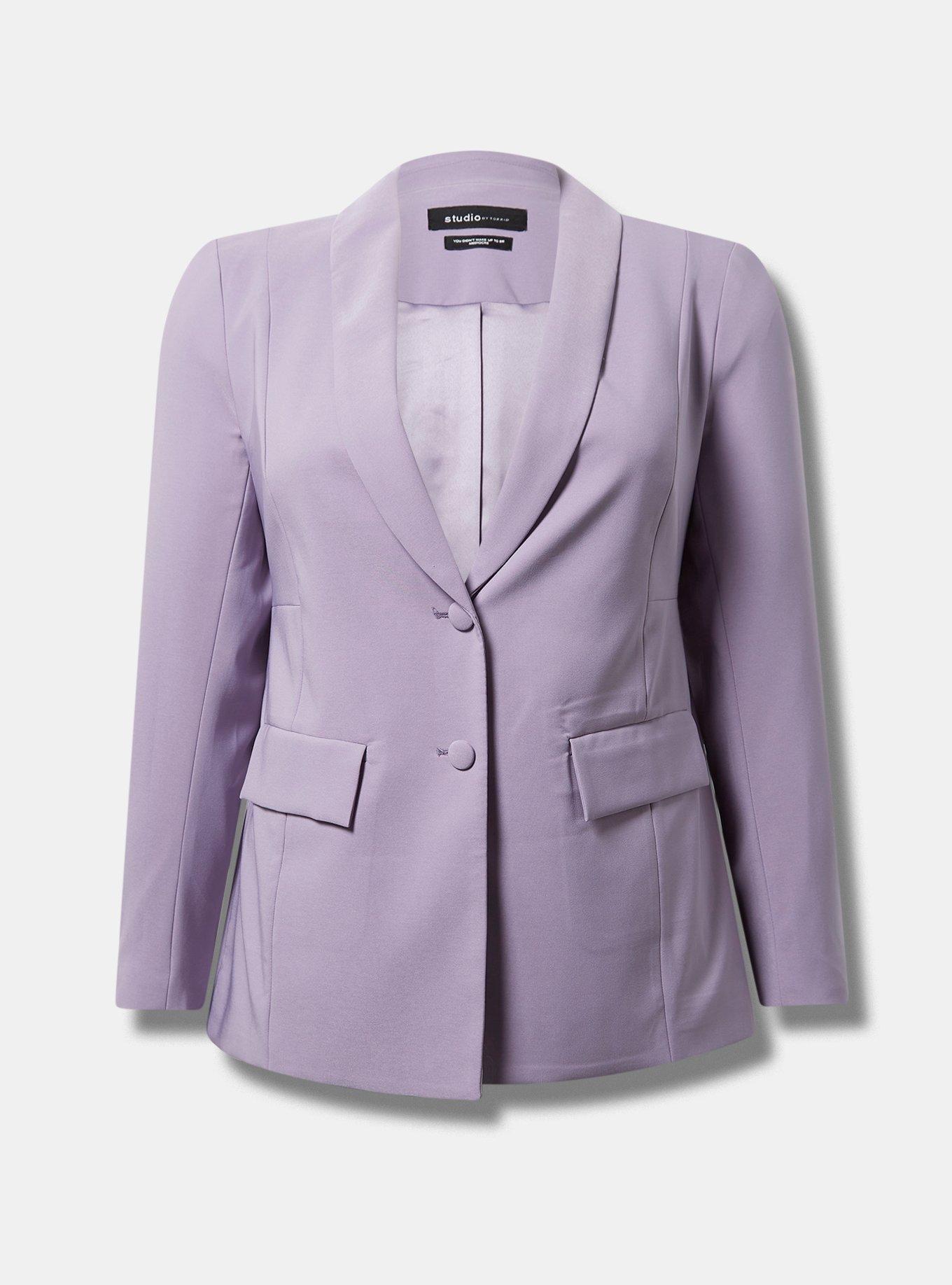 Plus Size - Soho Studio Refined Crepe Blazer - Torrid