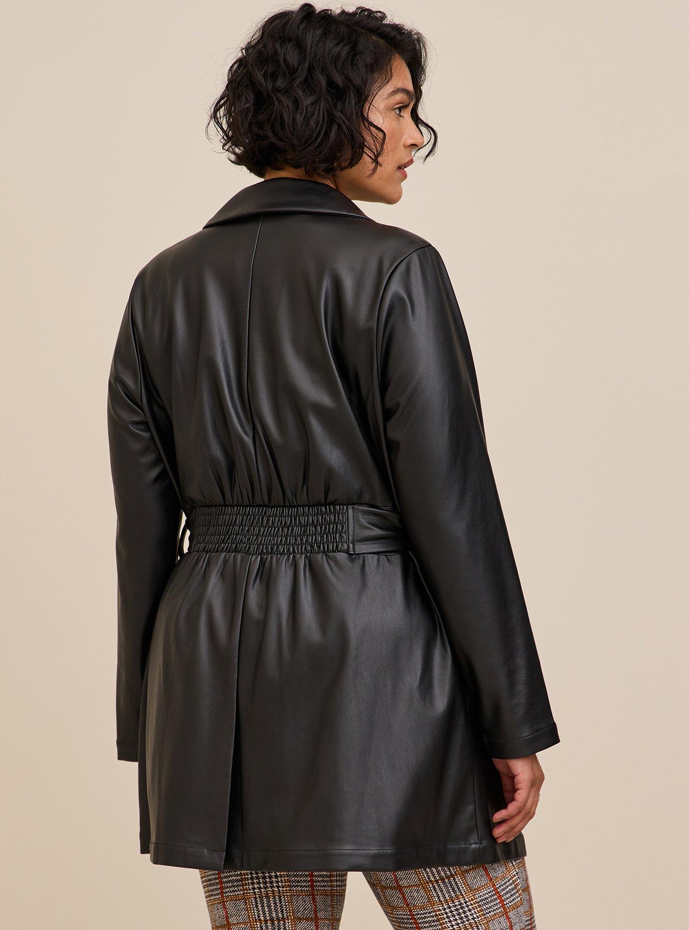 Plus Size - Faux Leather Tie Waist Jacket - Torrid