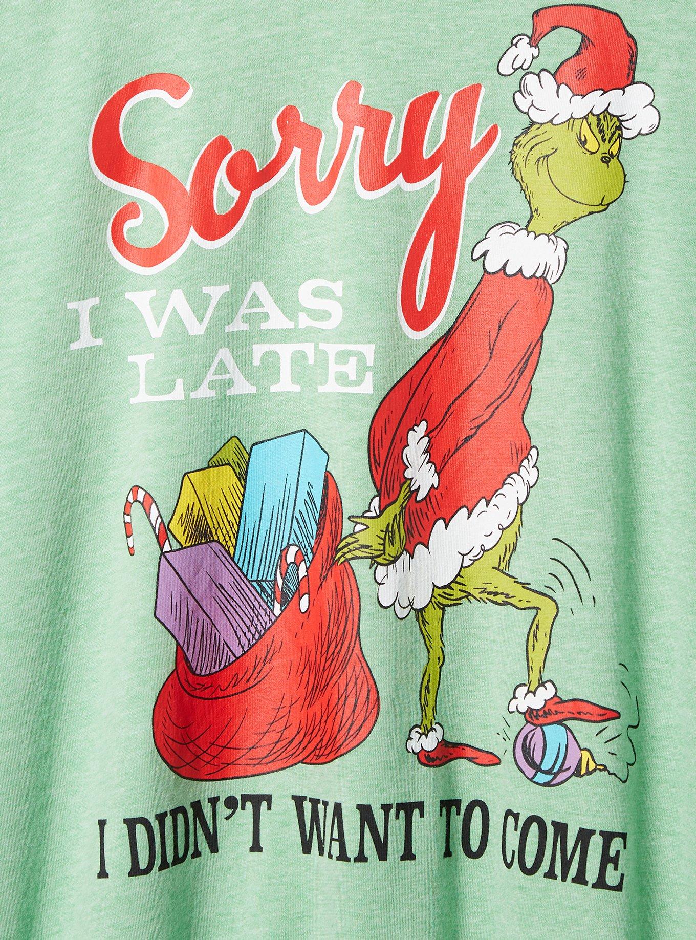 Plus Size - Grinch Classic Fit Cotton Crew Neck Long Sleeve Raglan - Torrid