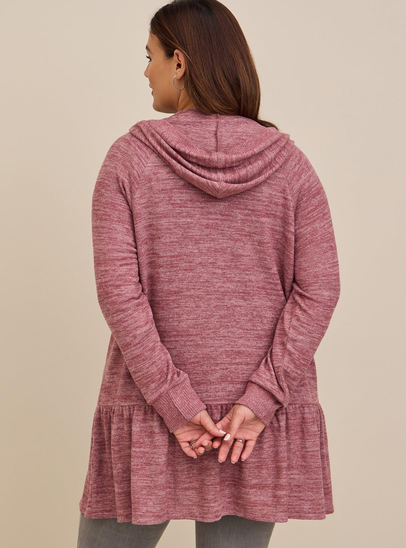 Plus Size - Super Soft Plush Duster Ruffle Hem - Torrid