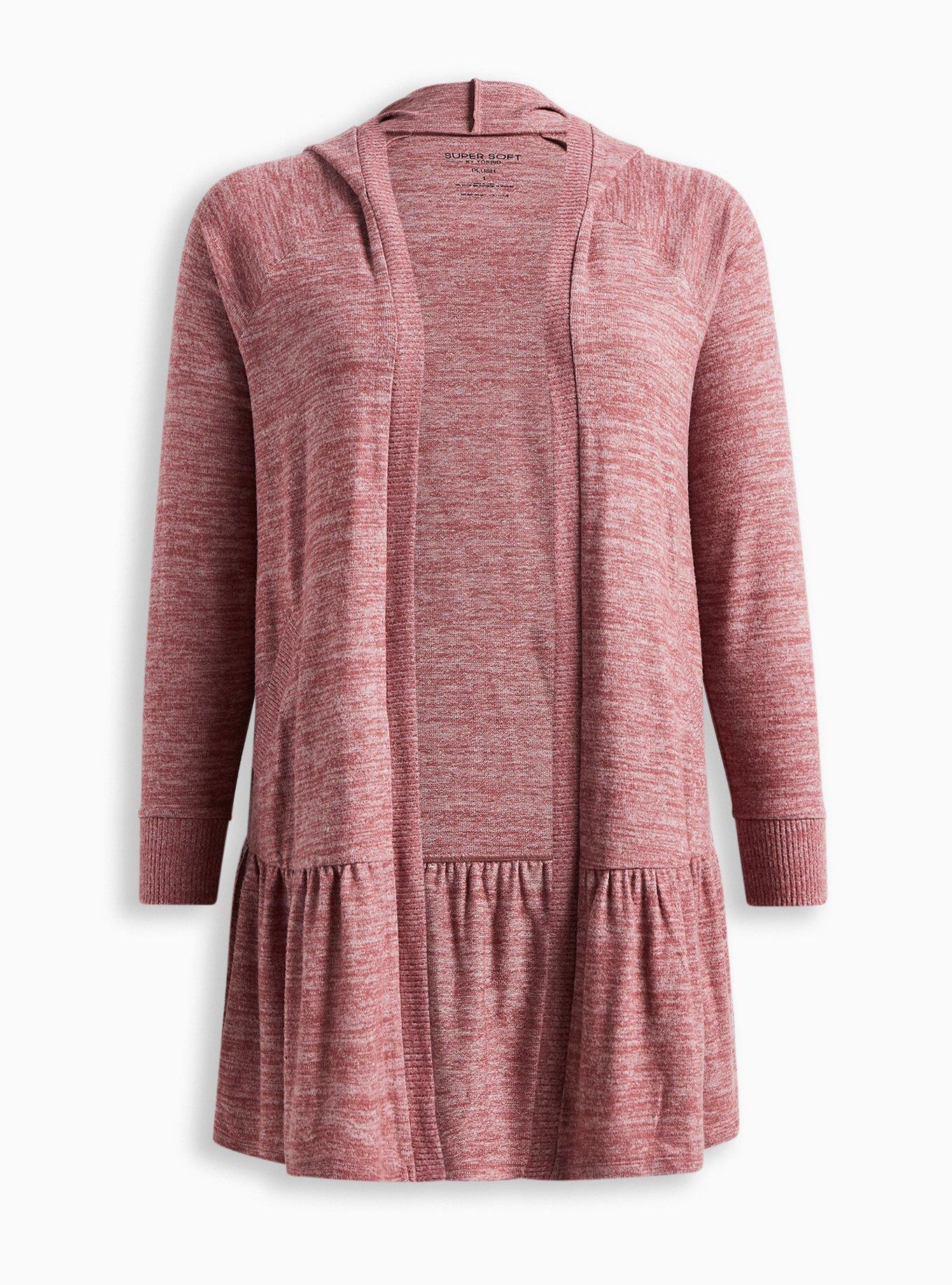 Plus Size - Super Soft Plush Duster Ruffle Hem - Torrid