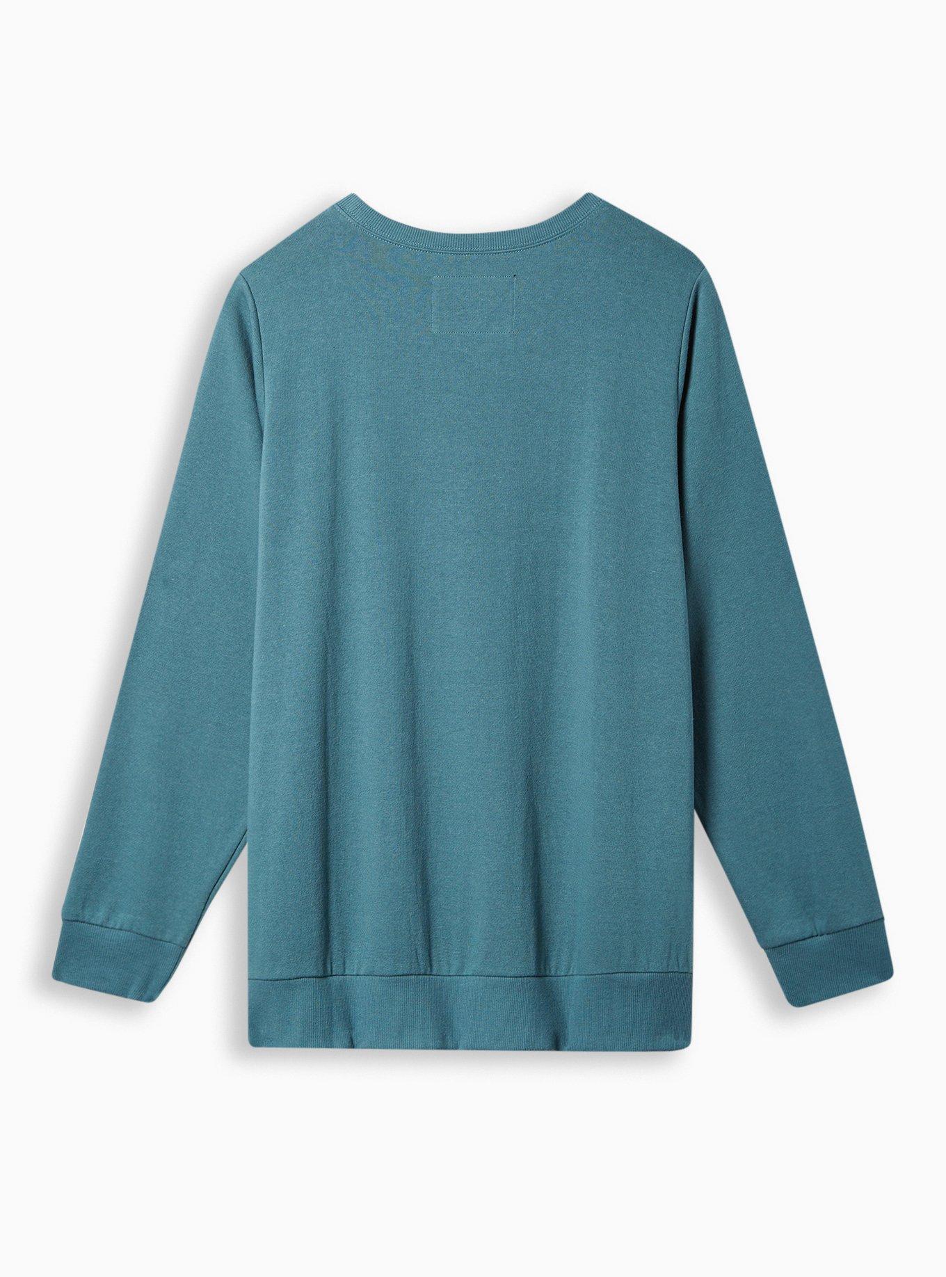 Plus Size - New Kids On The Block Cozy Fleece Crew Neck Split ...