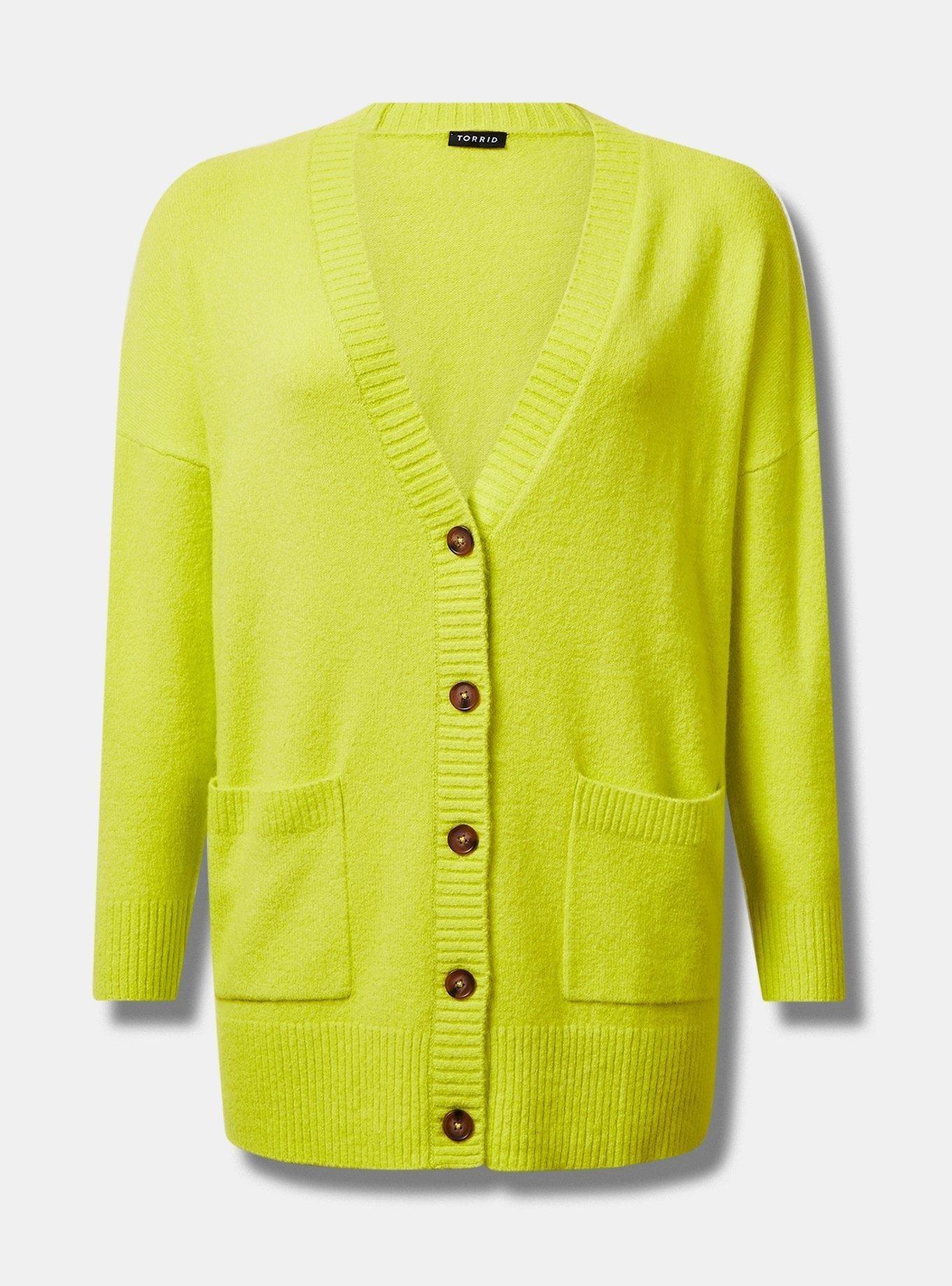 Plus Size - Vegan Cashmere Boyfriend Cardigan V-Neck Sweater - Torrid