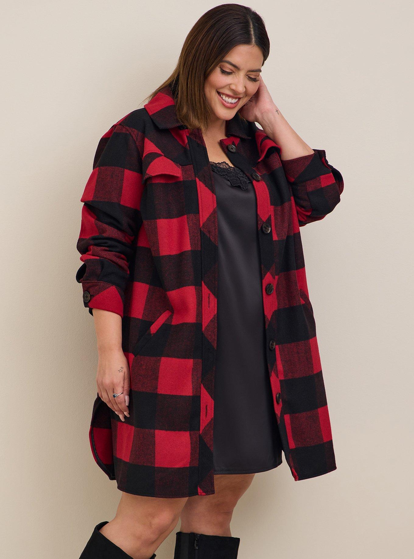 Plus Size - Wool Longline Shacket - Torrid