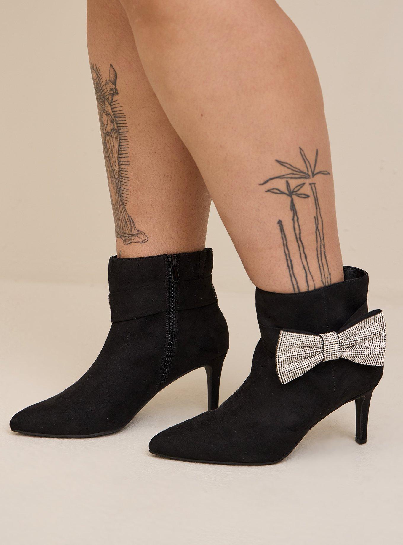 Plus Size - Rhinestone Bow Stiletto Bootie (WW) - Torrid