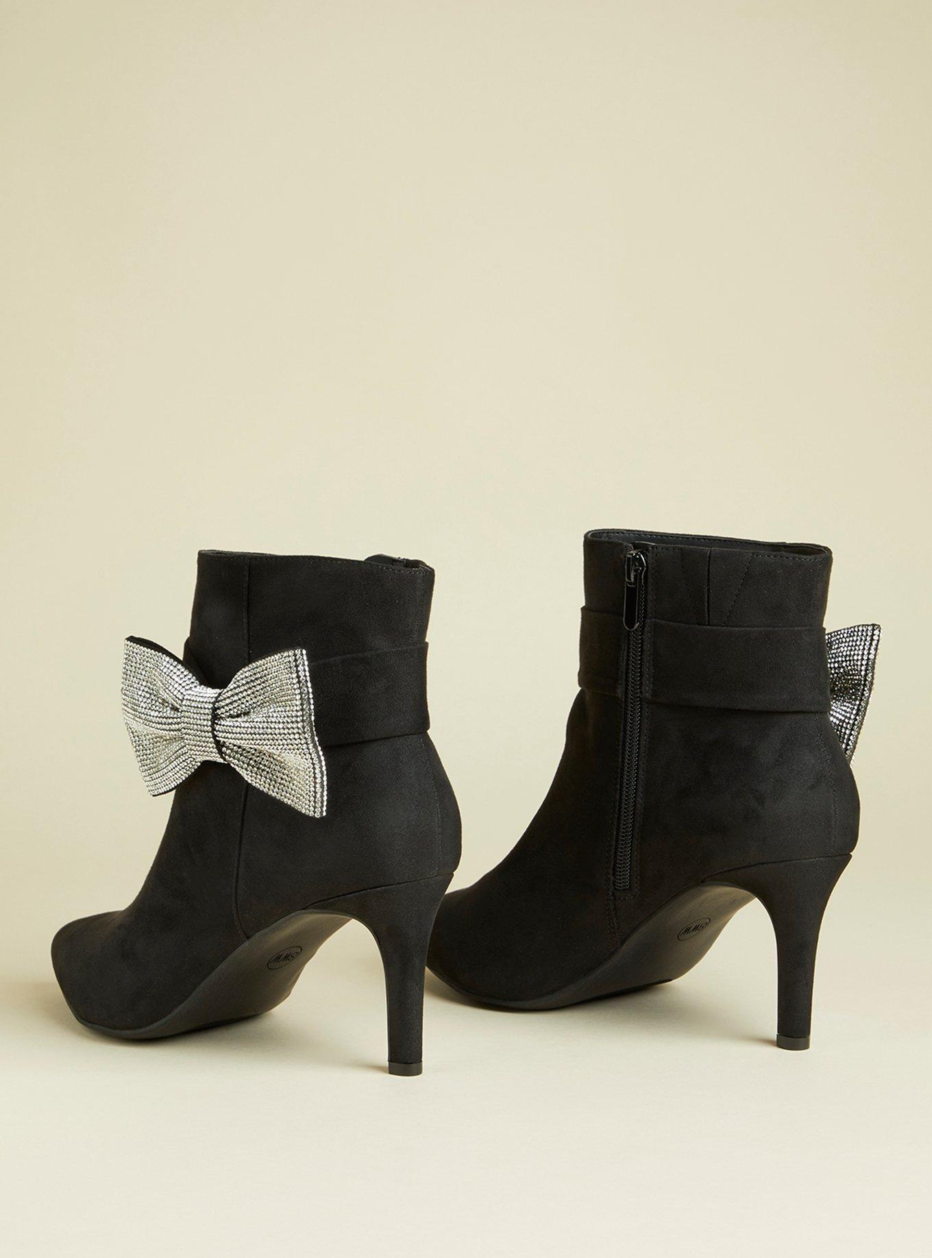 Plus Size - Rhinestone Bow Stiletto Bootie (WW) - Torrid