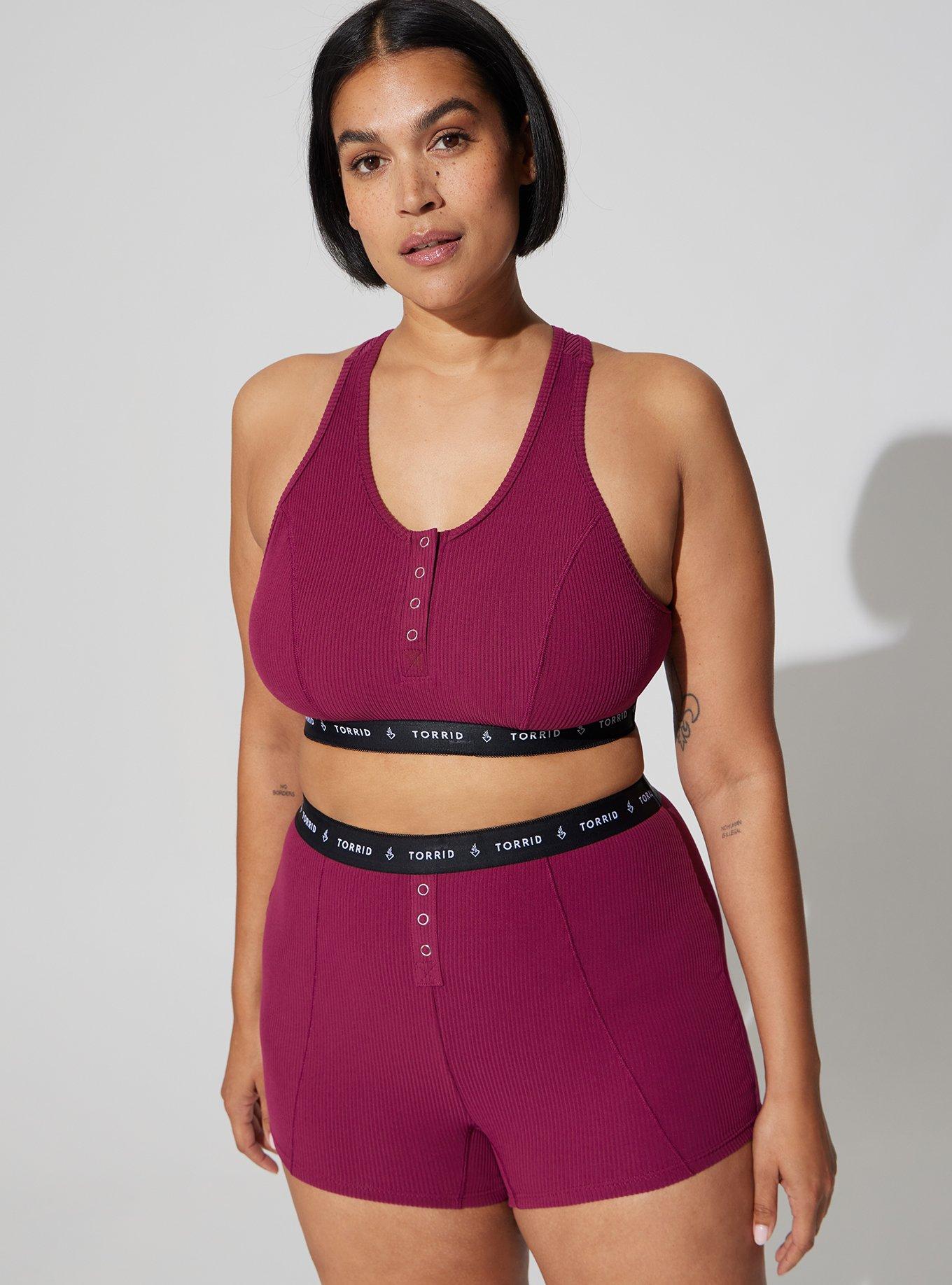 Plus Size - Lightly Lined Rib Henley Bralette - Torrid