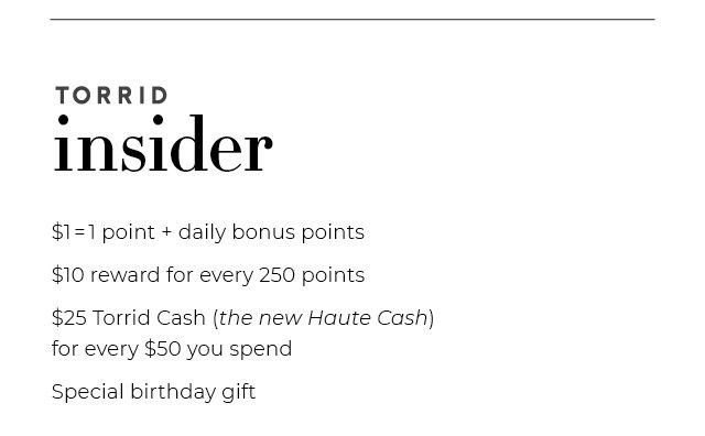 Torrid Rewards Benefits | Torrid