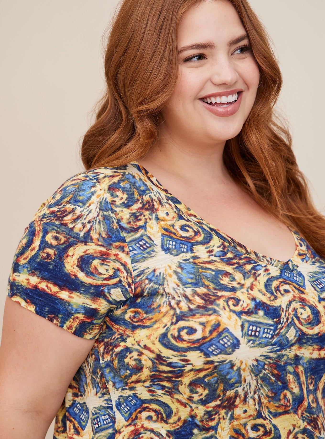 Plus Size - Doctor Who V-Neck Sleep Tunic - Torrid