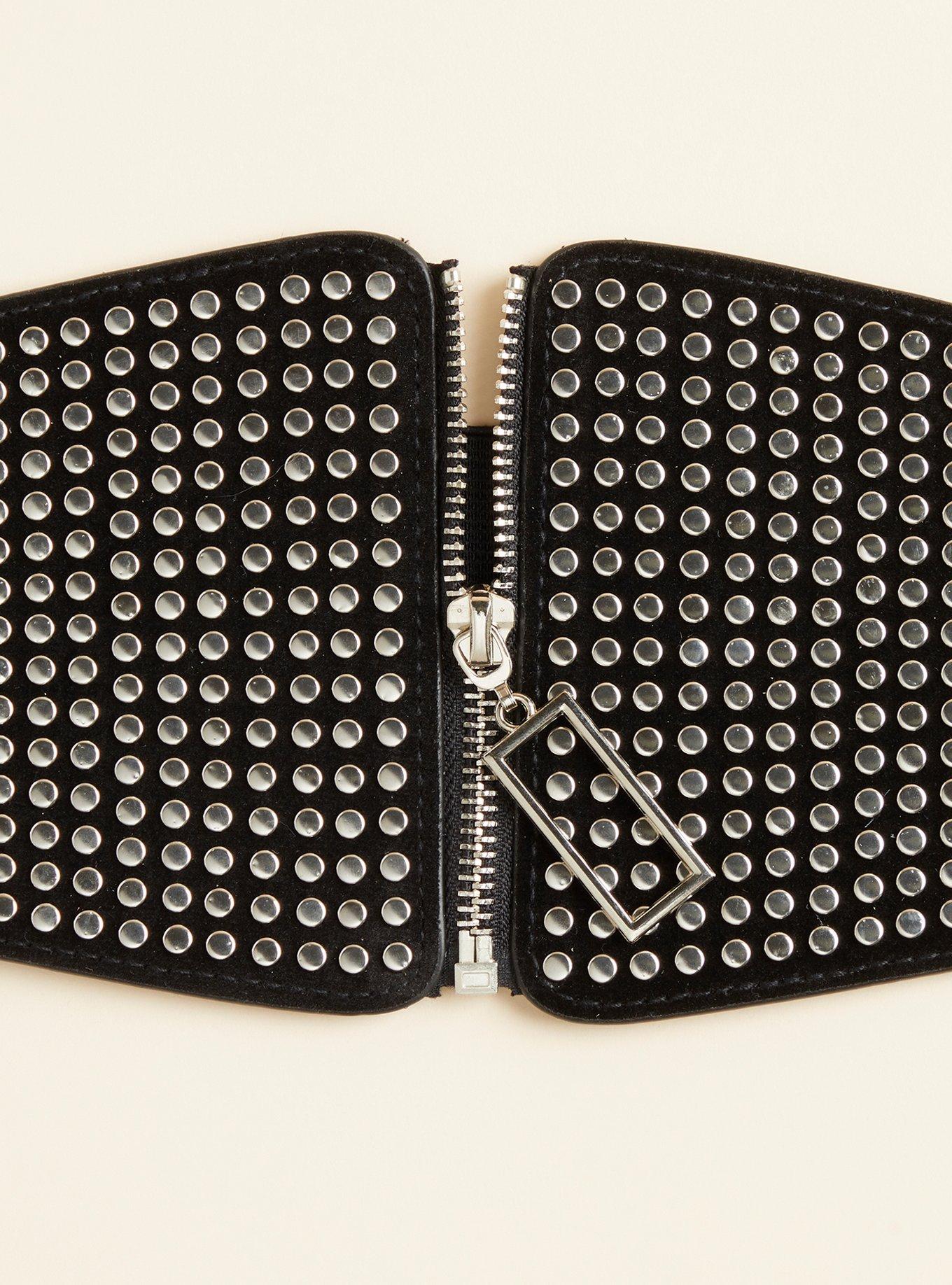 Plus Size - Studded Zip Waist Belt - Torrid