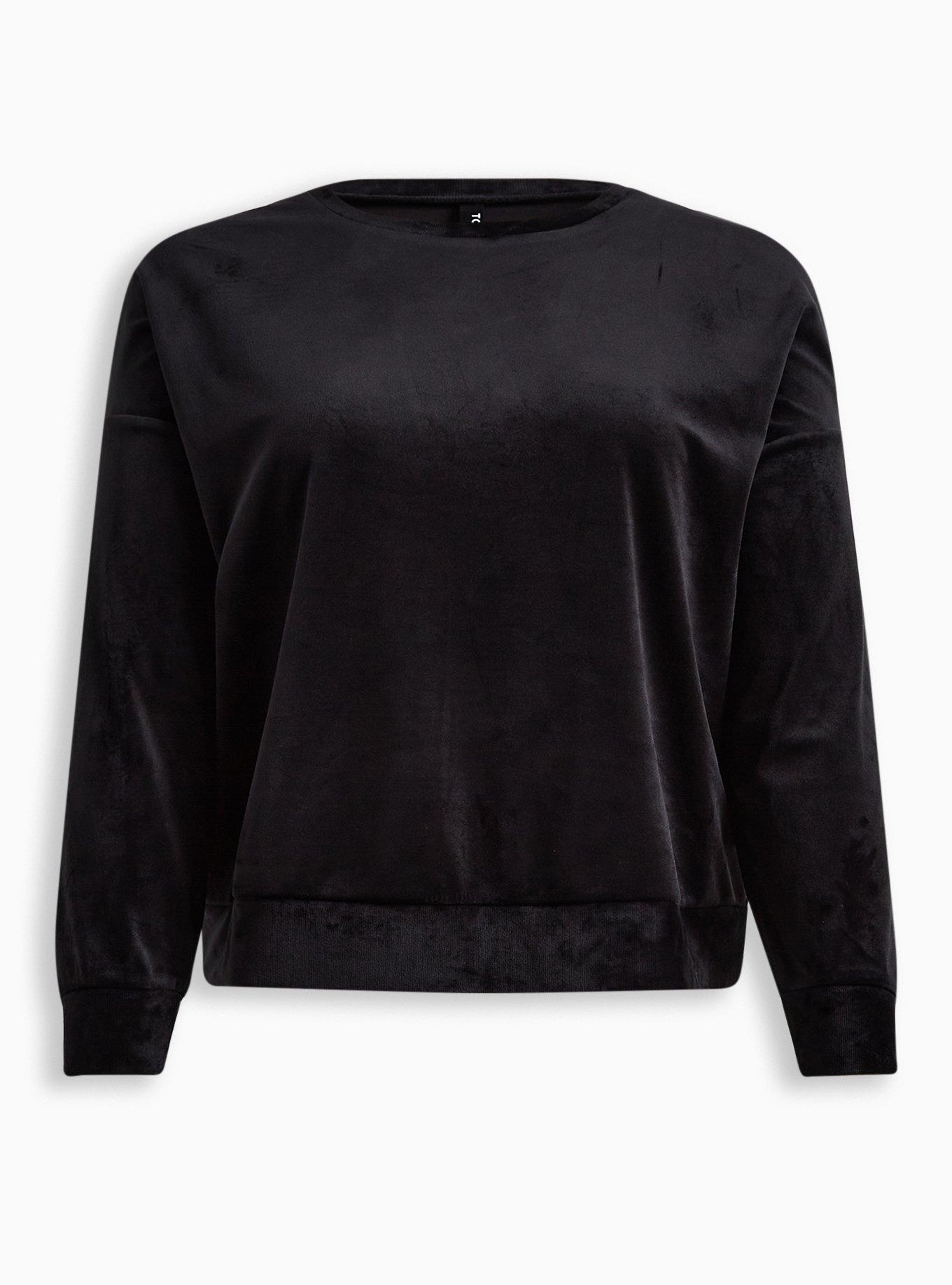 Plus Size - Velour Long Sleeve Relaxed Lounge Sweatshirt - Torrid