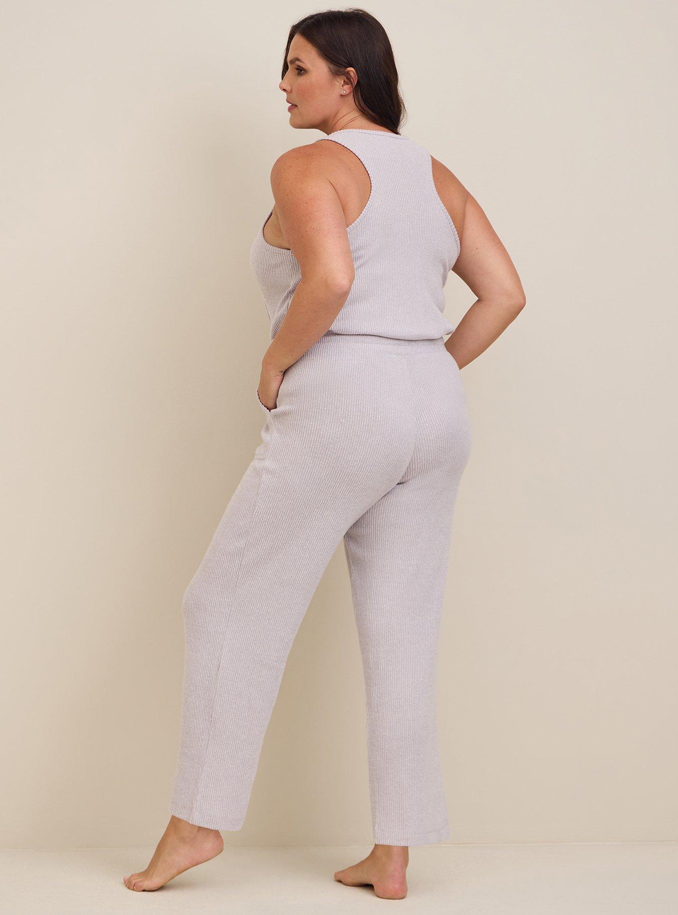 Plus Size - Super Soft Rib Plush Straight Leg Lounge Pant - Torrid