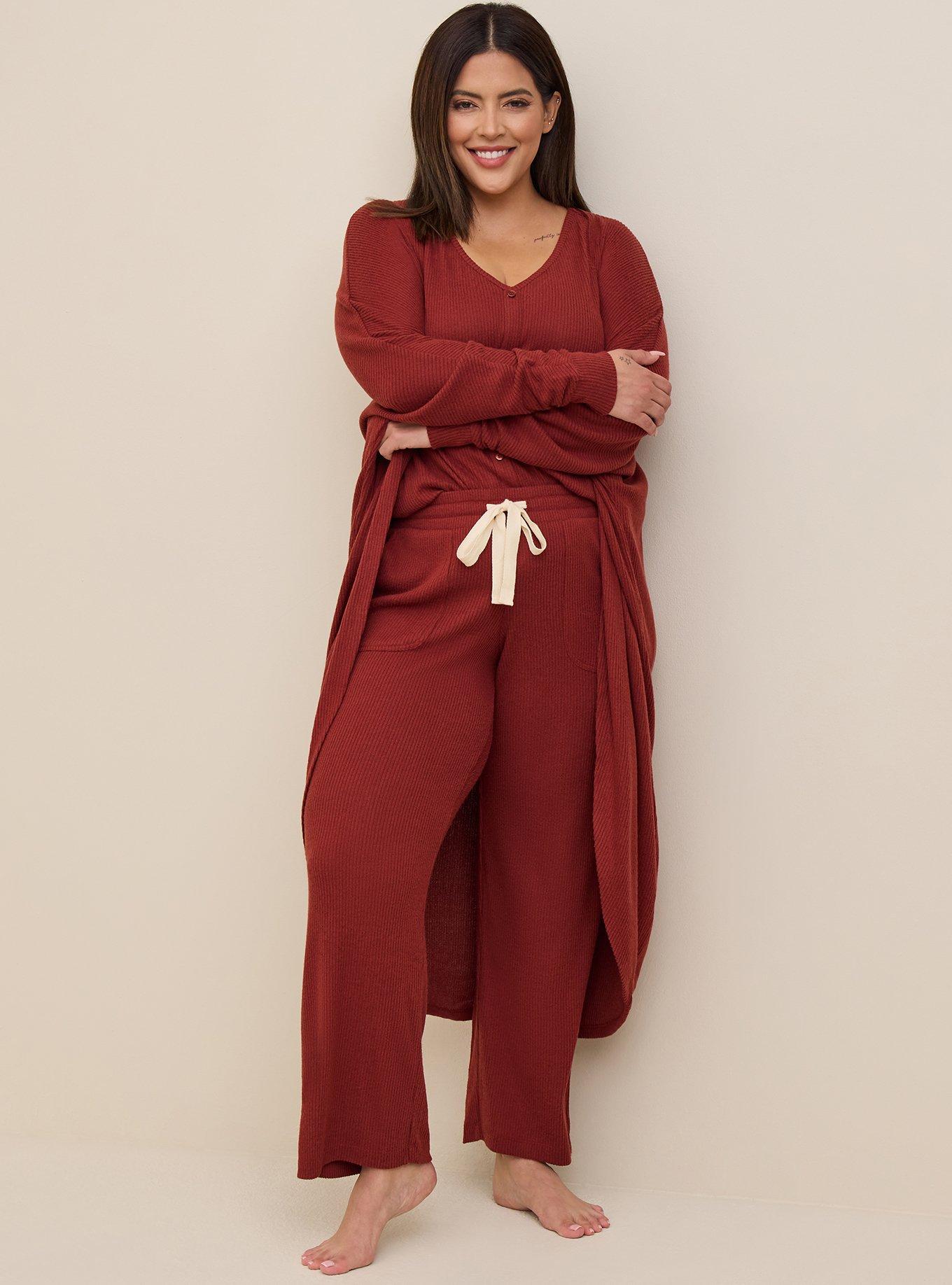 Plus Size - Super Soft Rib Plush Straight Leg Lounge Pant - Torrid