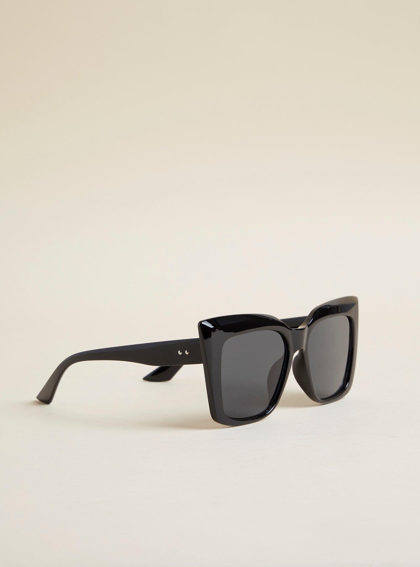 Plus Size - Oversized D Frame Smoke Lens Sunglasses - Torrid