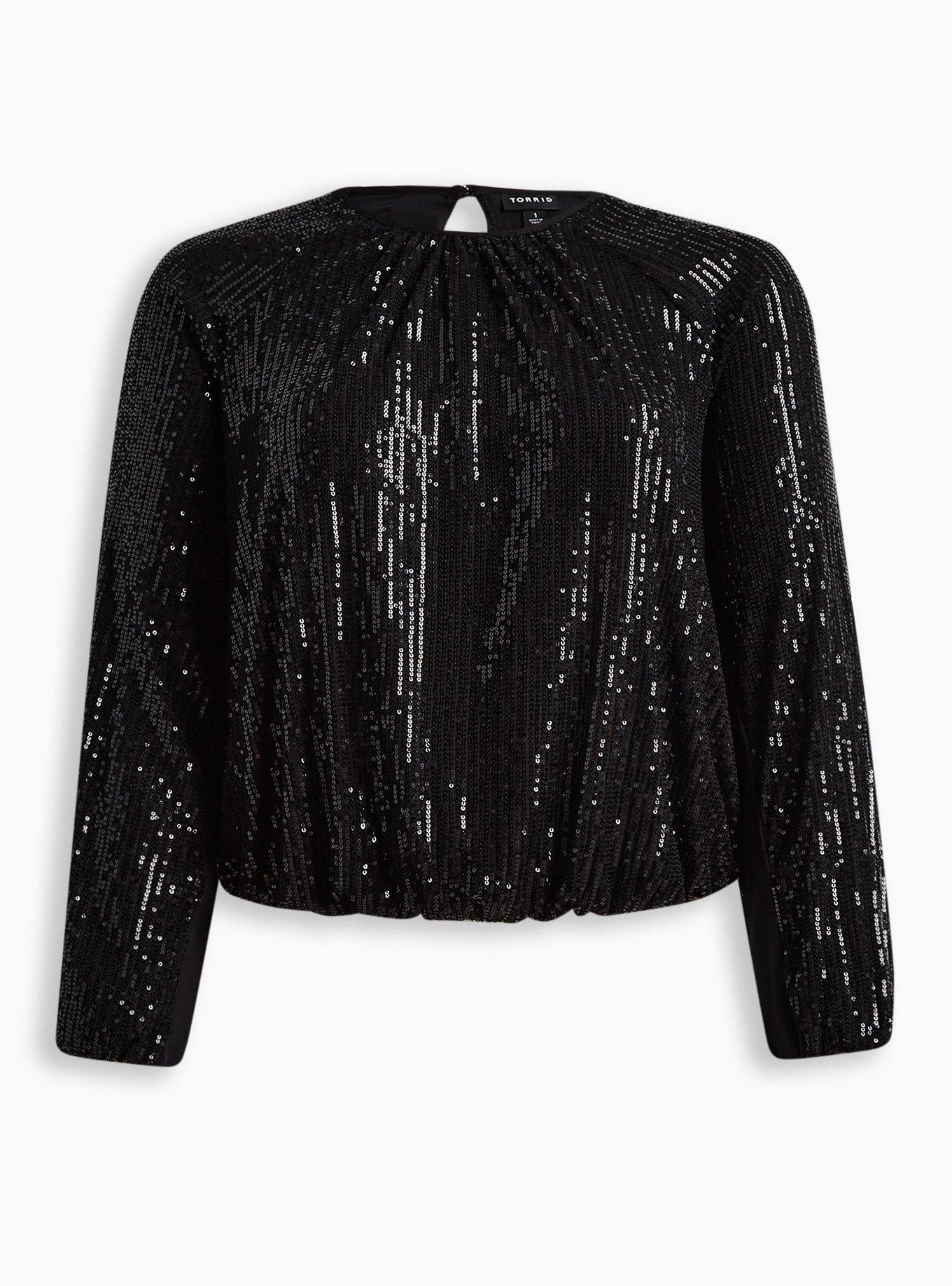 Plus Size - Sequin Bubble Hem Top - Torrid