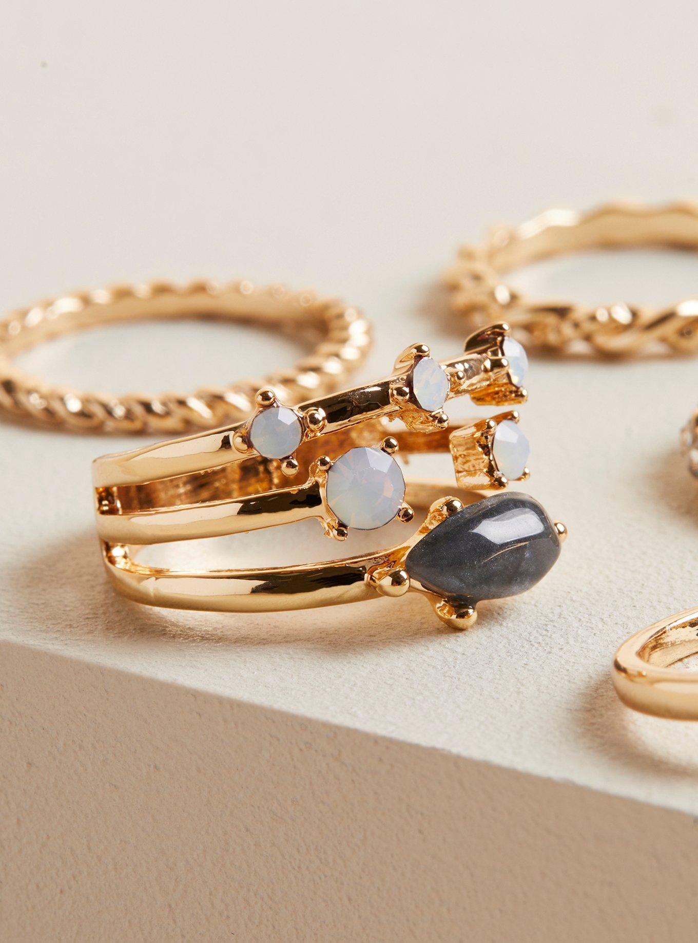 Plus Size - Rhinestone Ring Set - Torrid