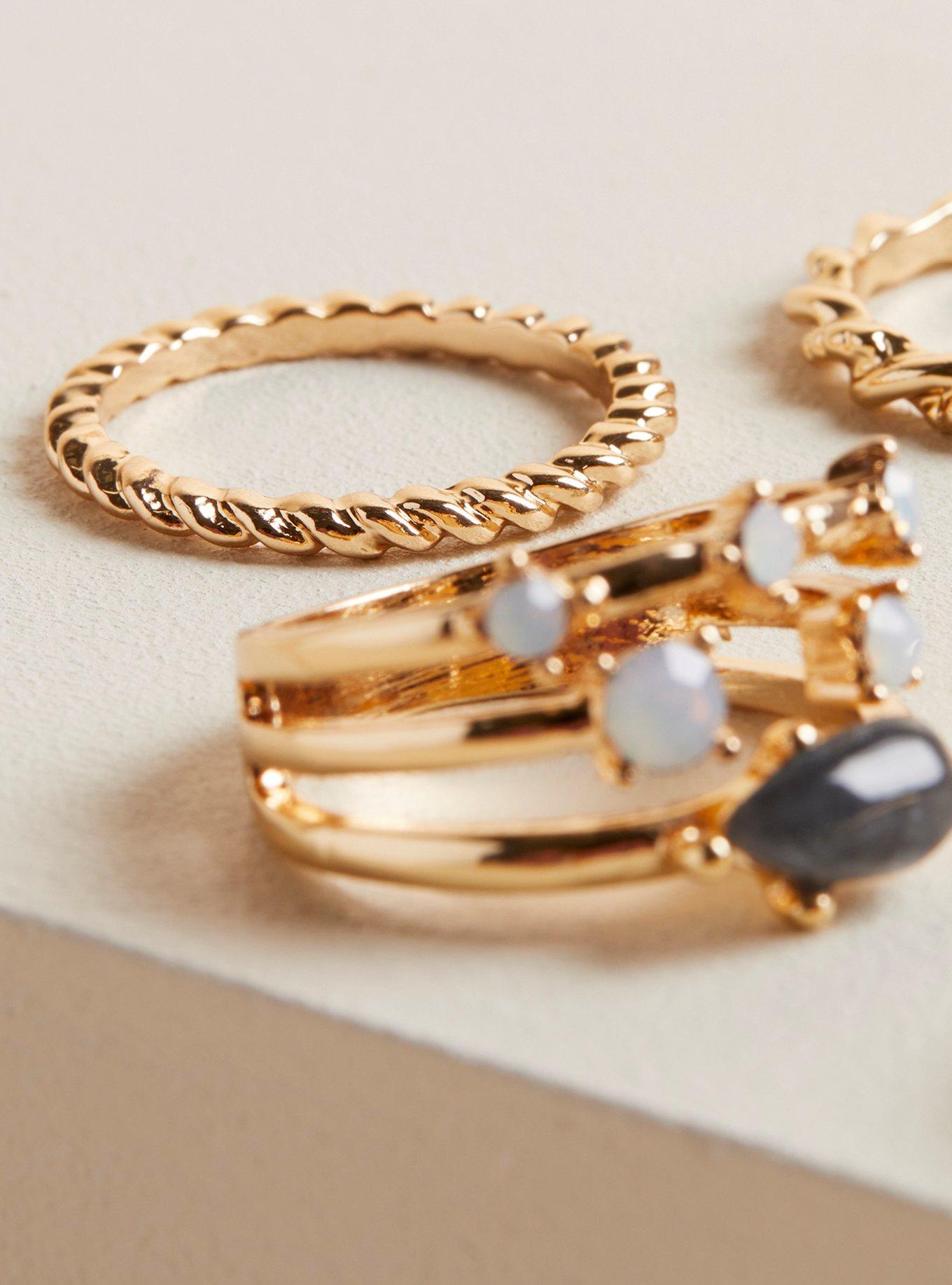 Plus Size - Rhinestone Ring Set - Torrid