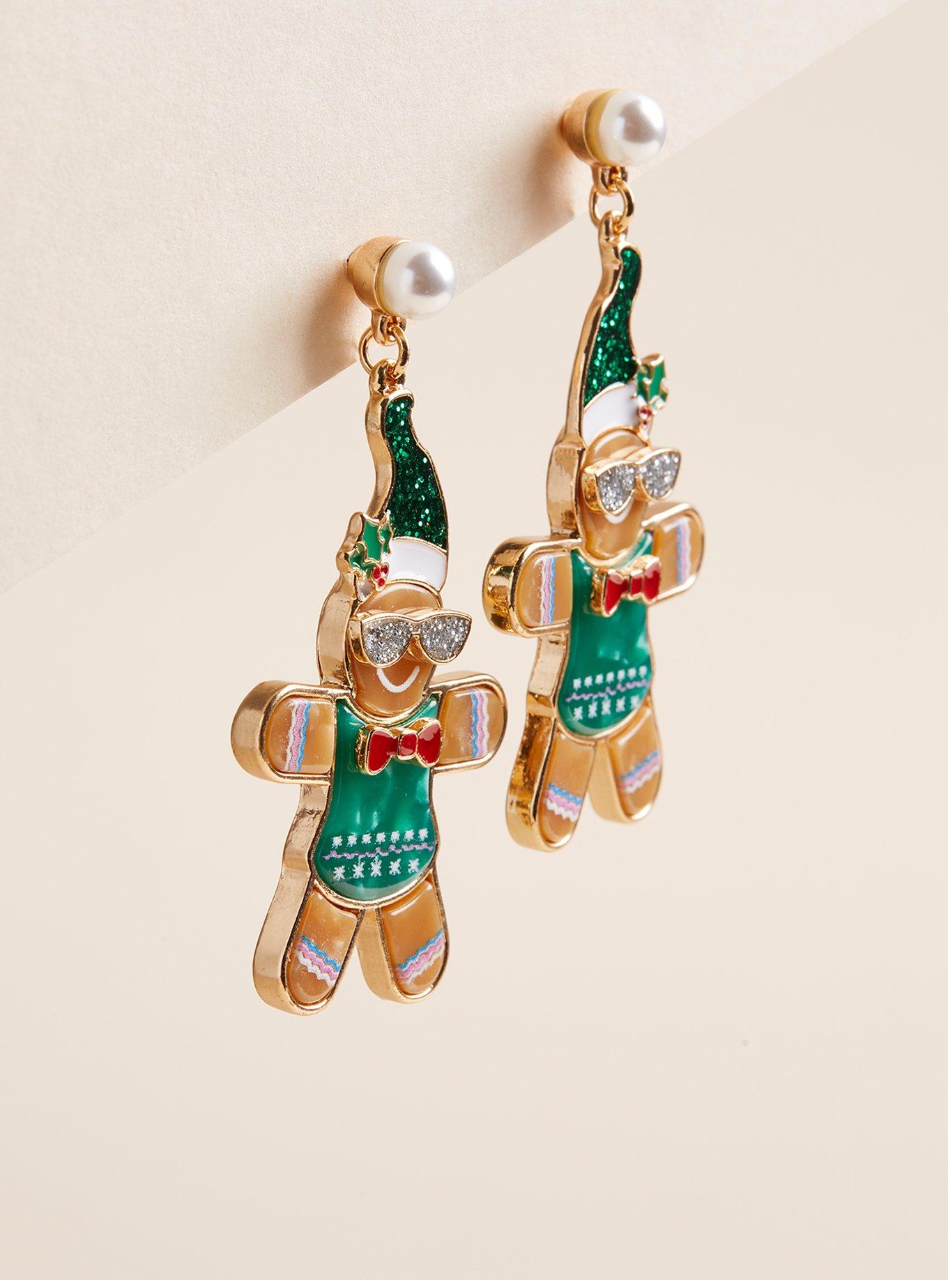 Plus Size - Gingerbread Man Earring - Torrid