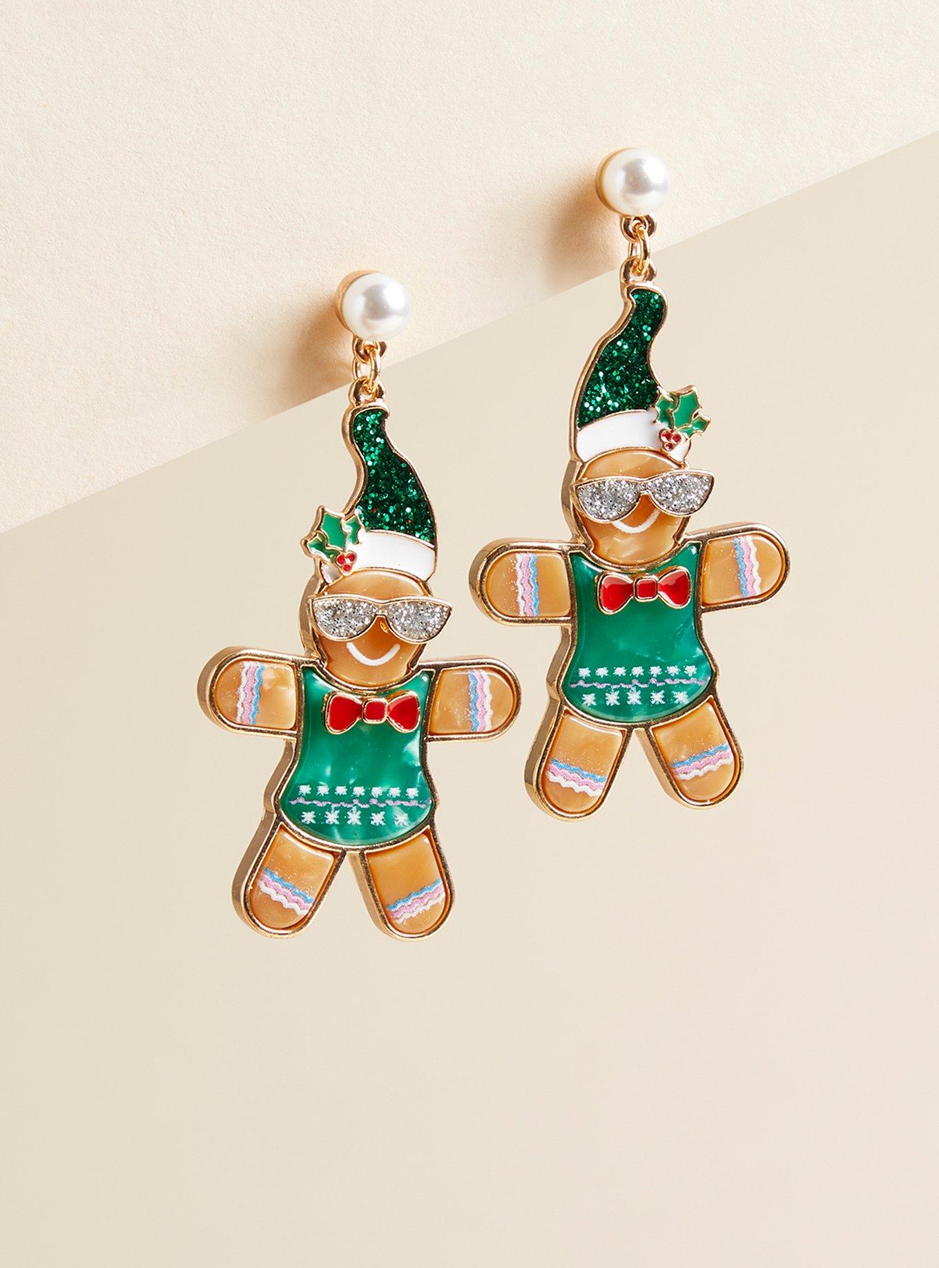 Plus Size - Gingerbread Man Earring - Torrid