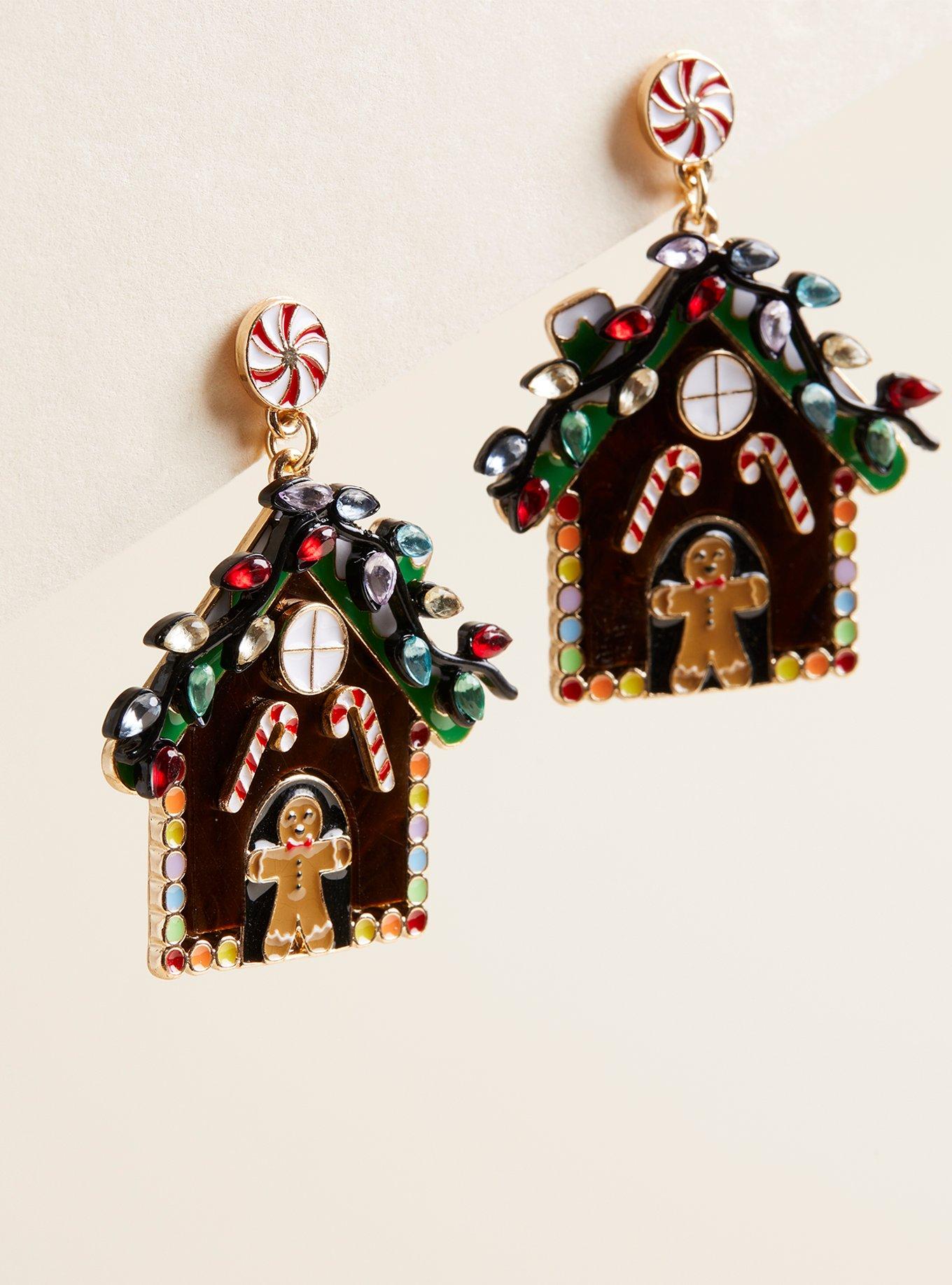 Plus Size - Gingerbread House Statement Earring - Torrid