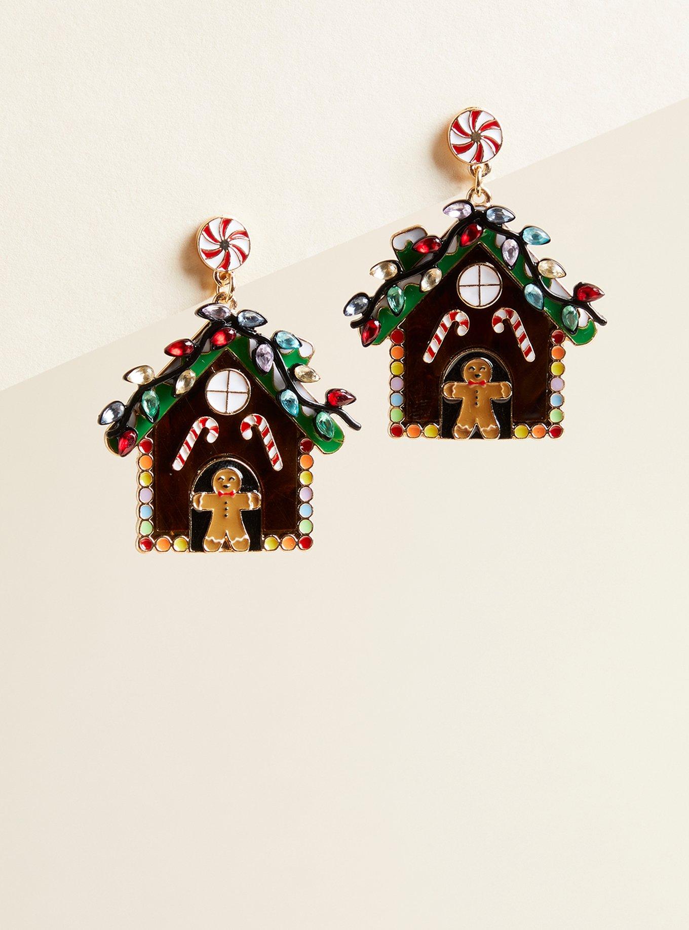 Plus Size - Gingerbread House Statement Earring - Torrid
