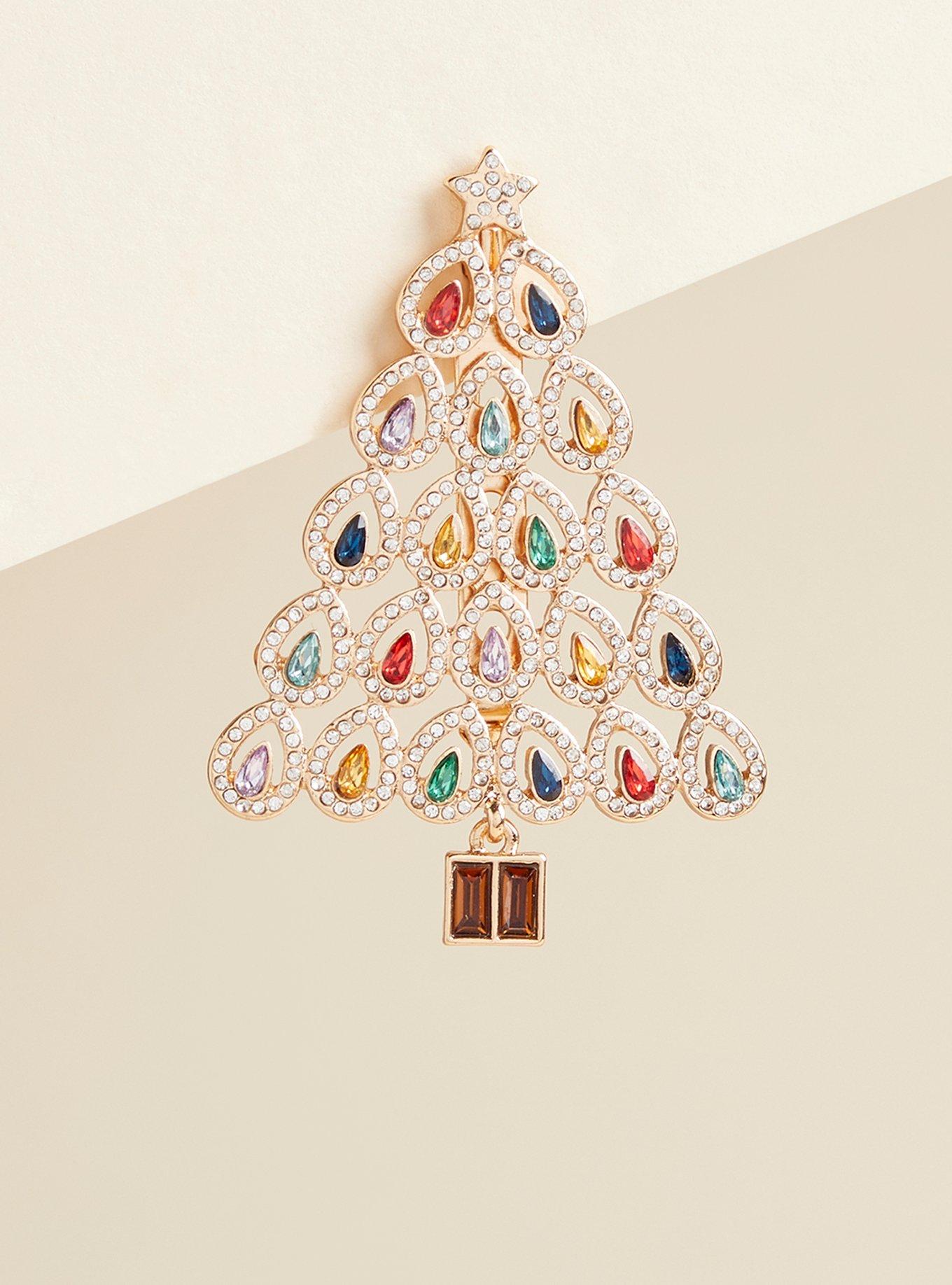 Plus Size - Bejeweled Tree Brooch - Torrid