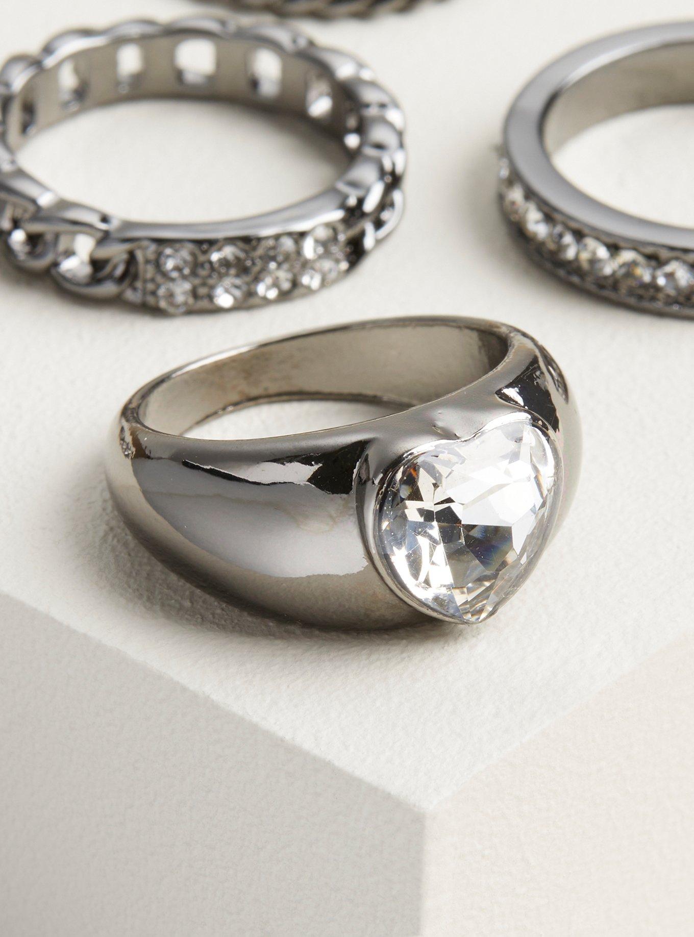 Plus Size - Heart Stone Ring Set - Torrid