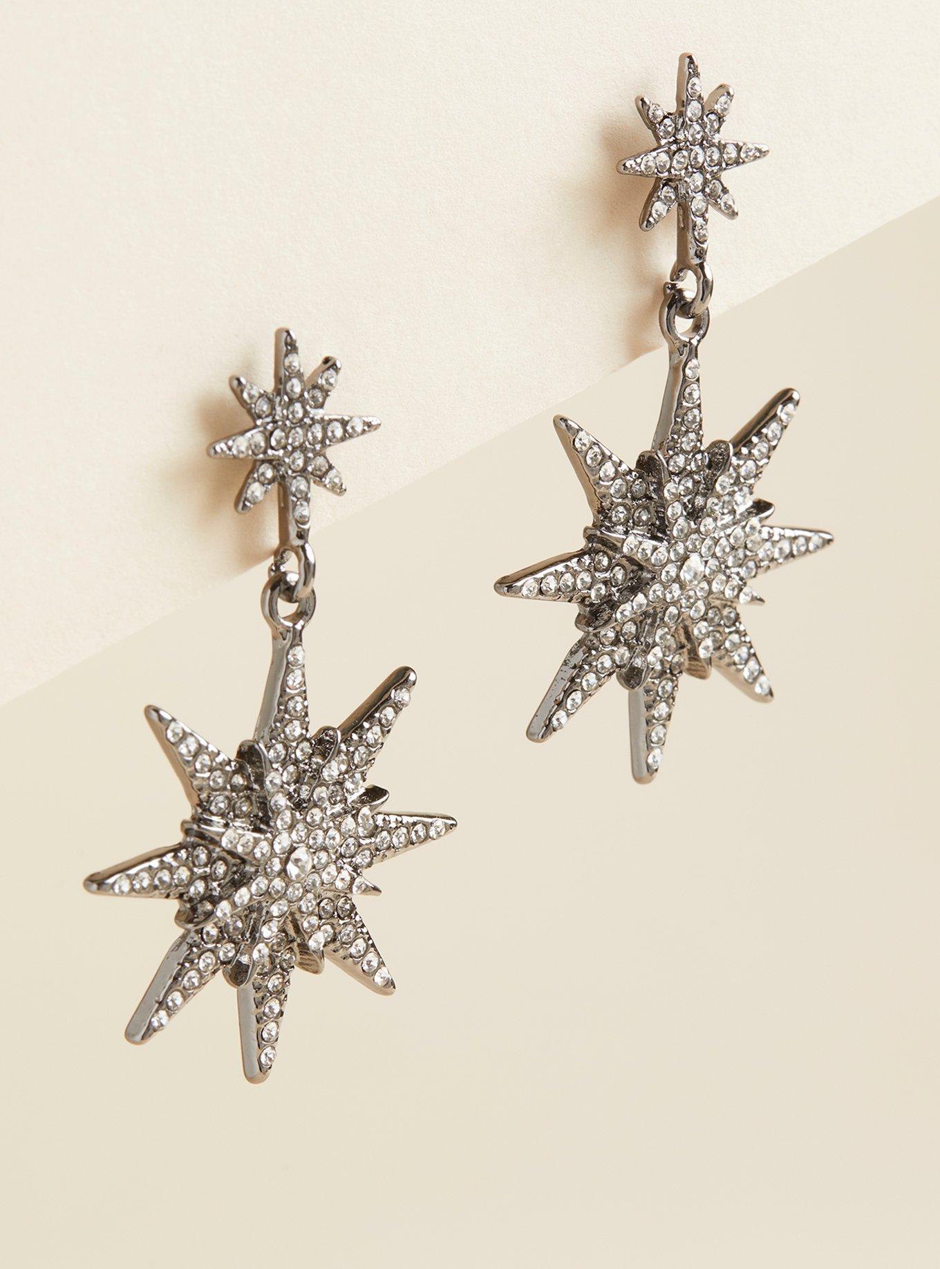 Plus Size - Rhinestone Starburst Earring - Torrid