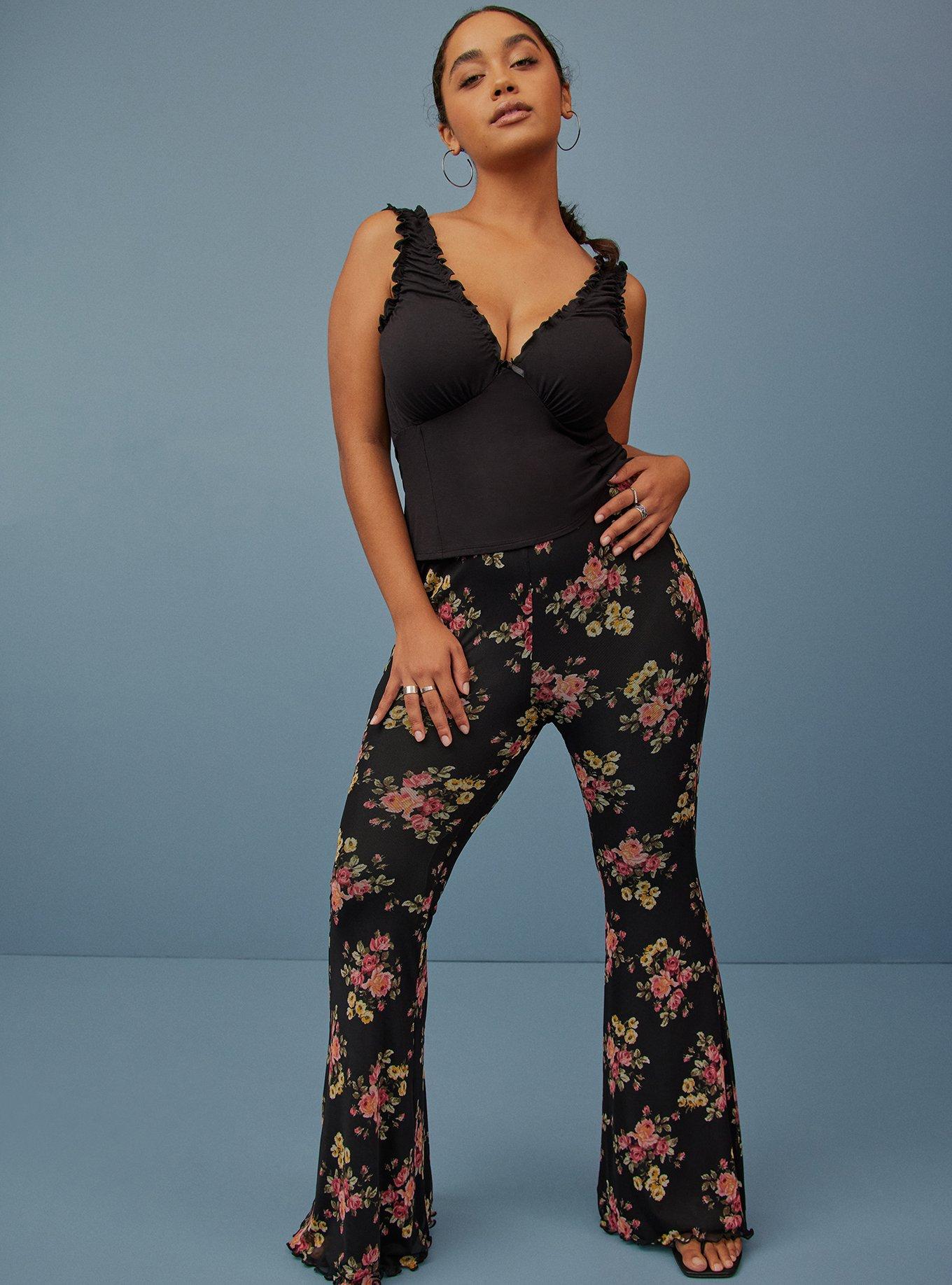 Plus Size - Festi Knit Ruffle Seamed Crop Tank - Torrid