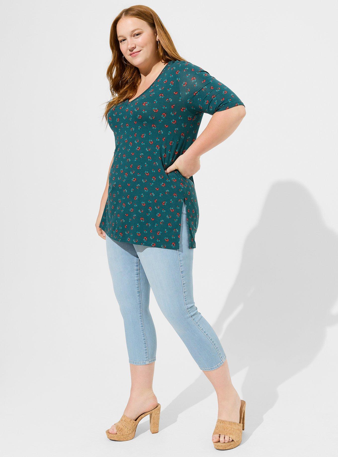 Plus Size - Favorite Tunic Super Soft V-Neck Side Slit Tee - Torrid