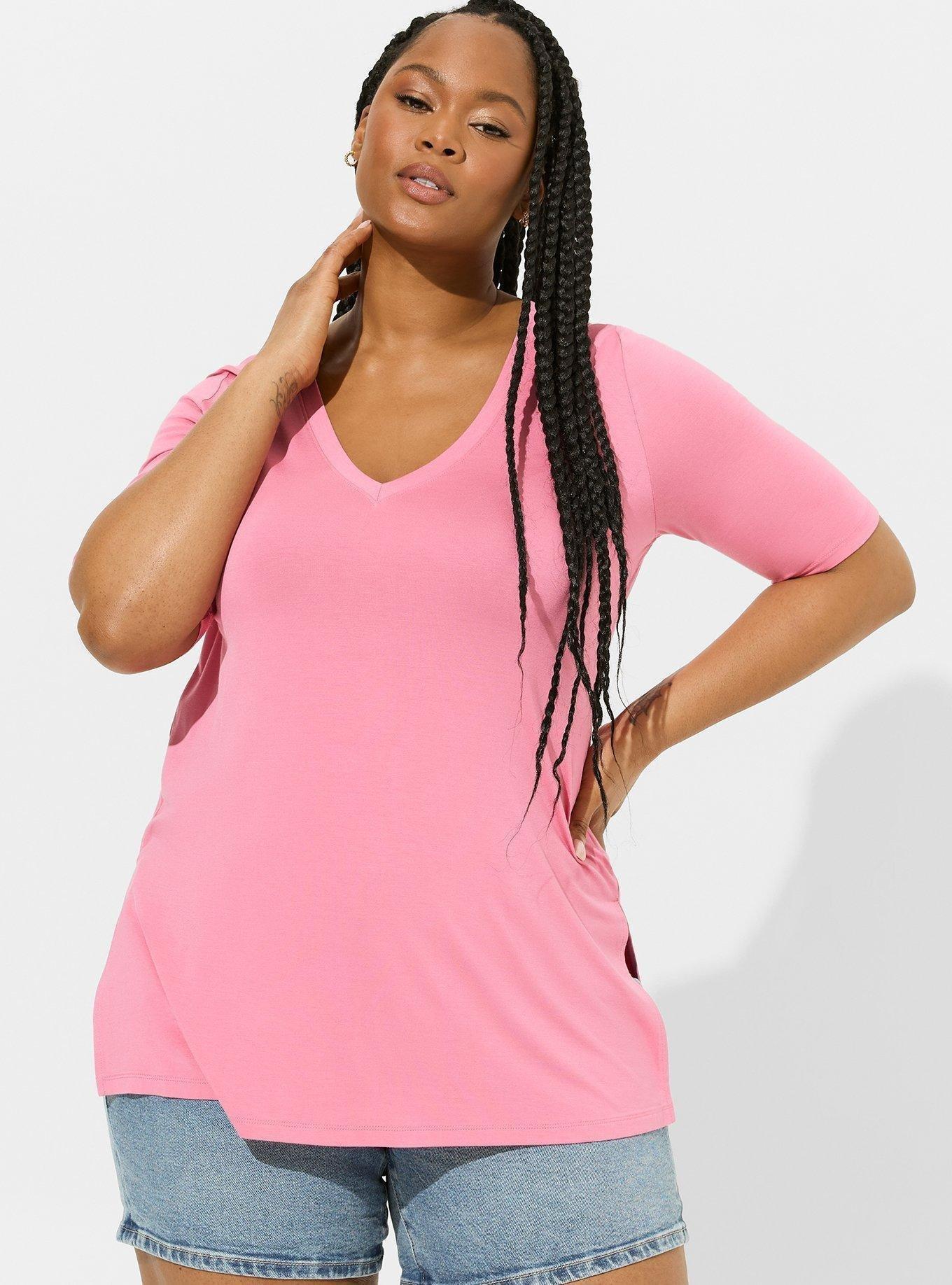 Plus Size - Favorite Tunic Super Soft V-Neck Side Slit Tee - Torrid