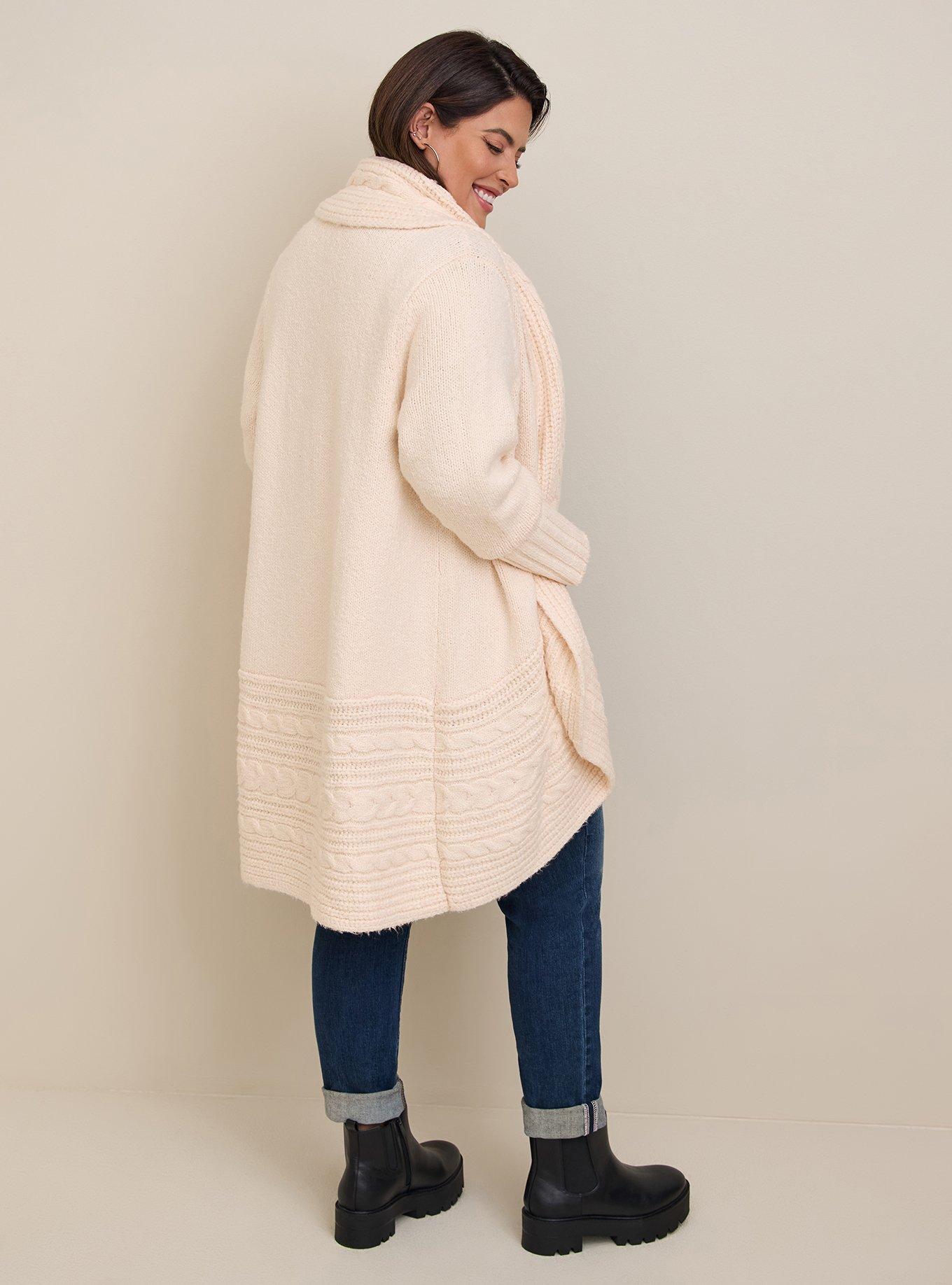 Plus Size - Chunky Cocoon Coatigan Cable Sweater - Torrid