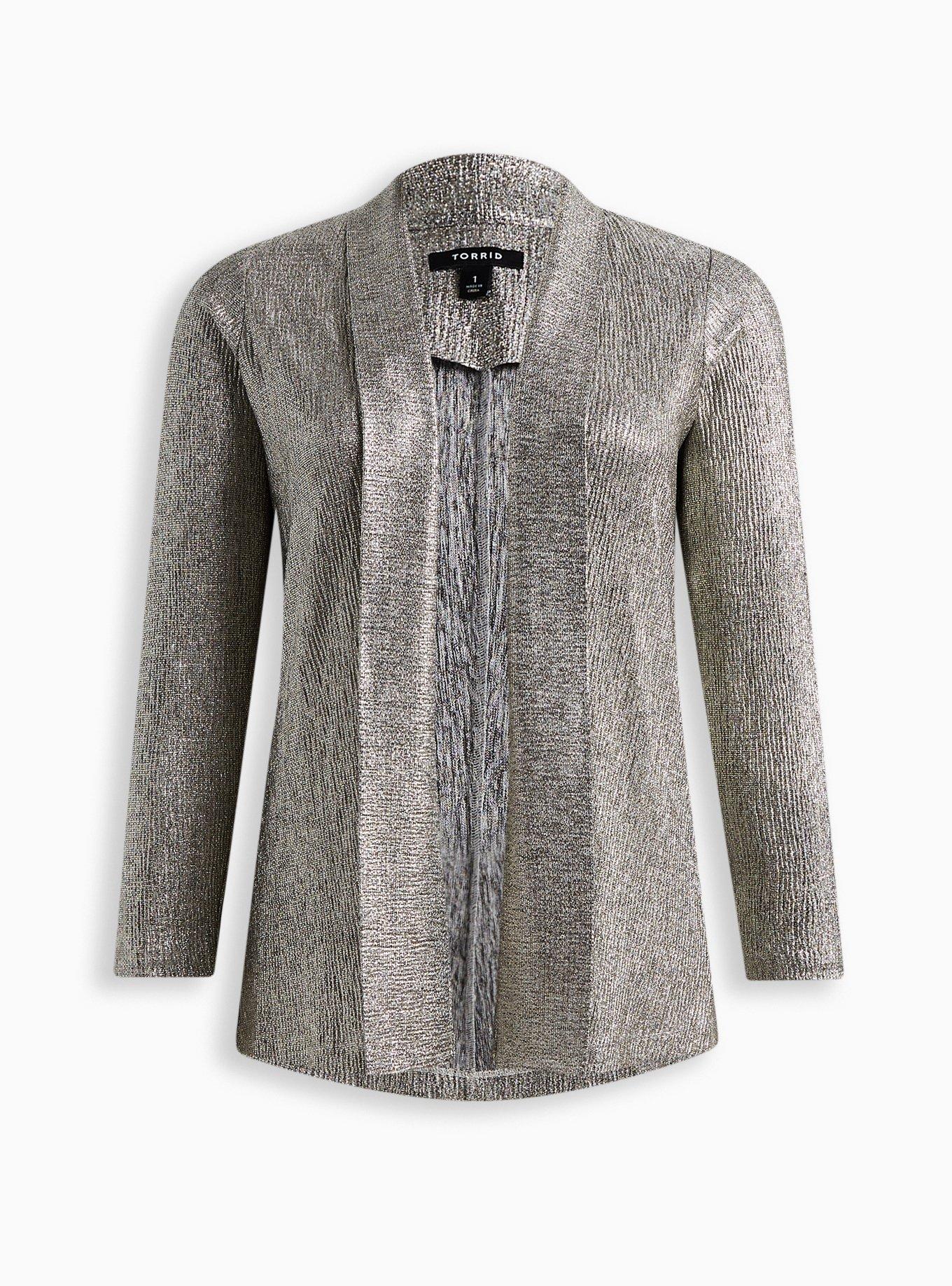 Plus Size - Metallic Knit Blazer - Torrid