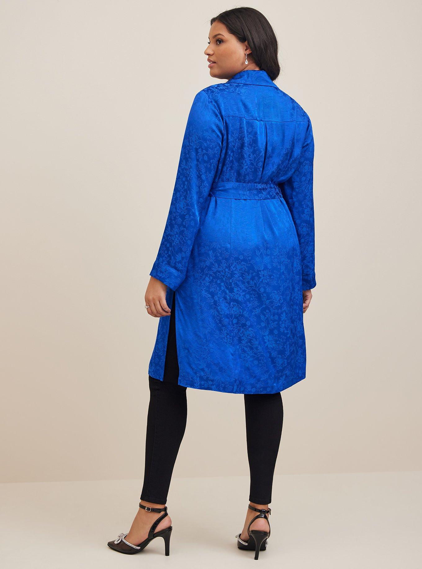 Plus Size - Jacquard Trench Coat - Torrid
