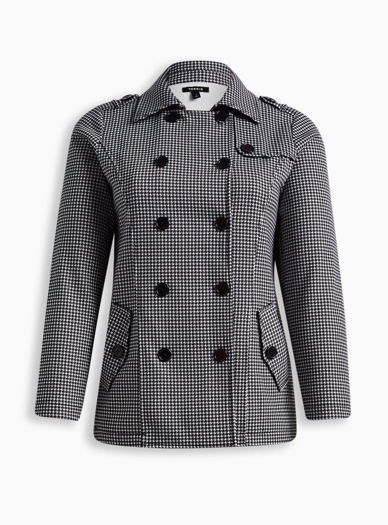 Plus Size - Fleece Double Breasted Peacoat - Torrid