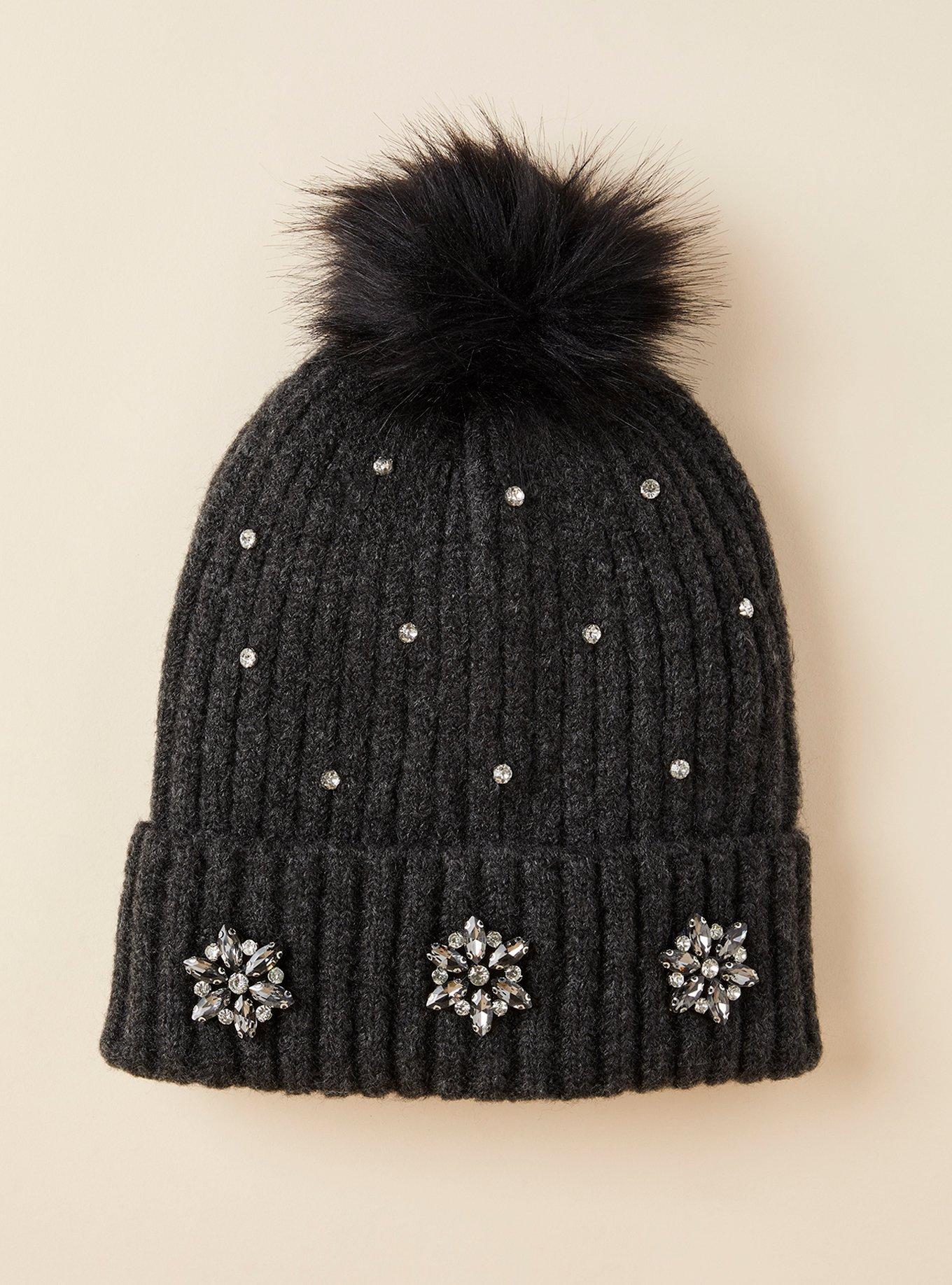 Plus Size - Brooch Pom Beanie - Torrid