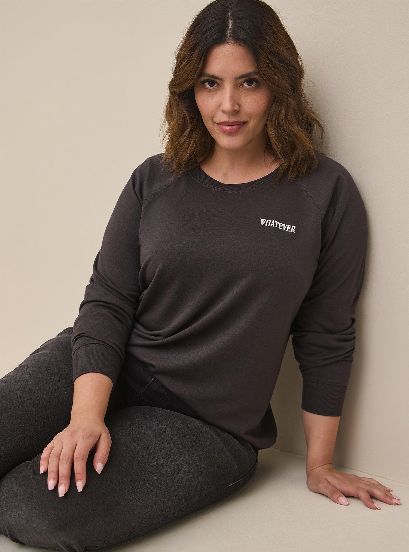 Plus Size - Whatever Lightweight French Terry Crew Neck Sweatshirt - Torrid