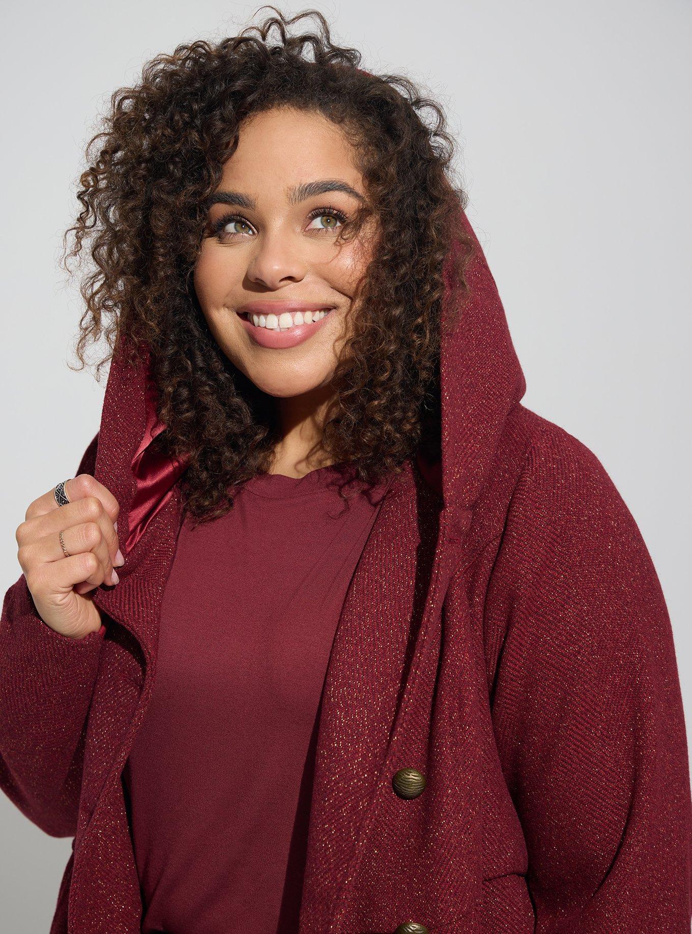 Plus Size - Warner Bros. House of the Dragon Wool Hooded Peplum Coat ...