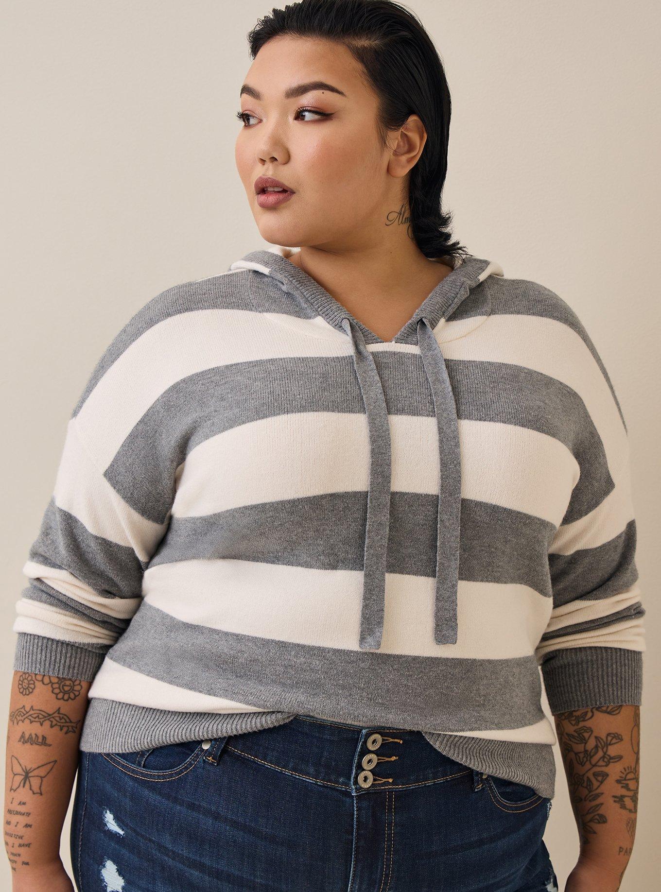 Plus Size - Pullover Hooded Sweater - Torrid
