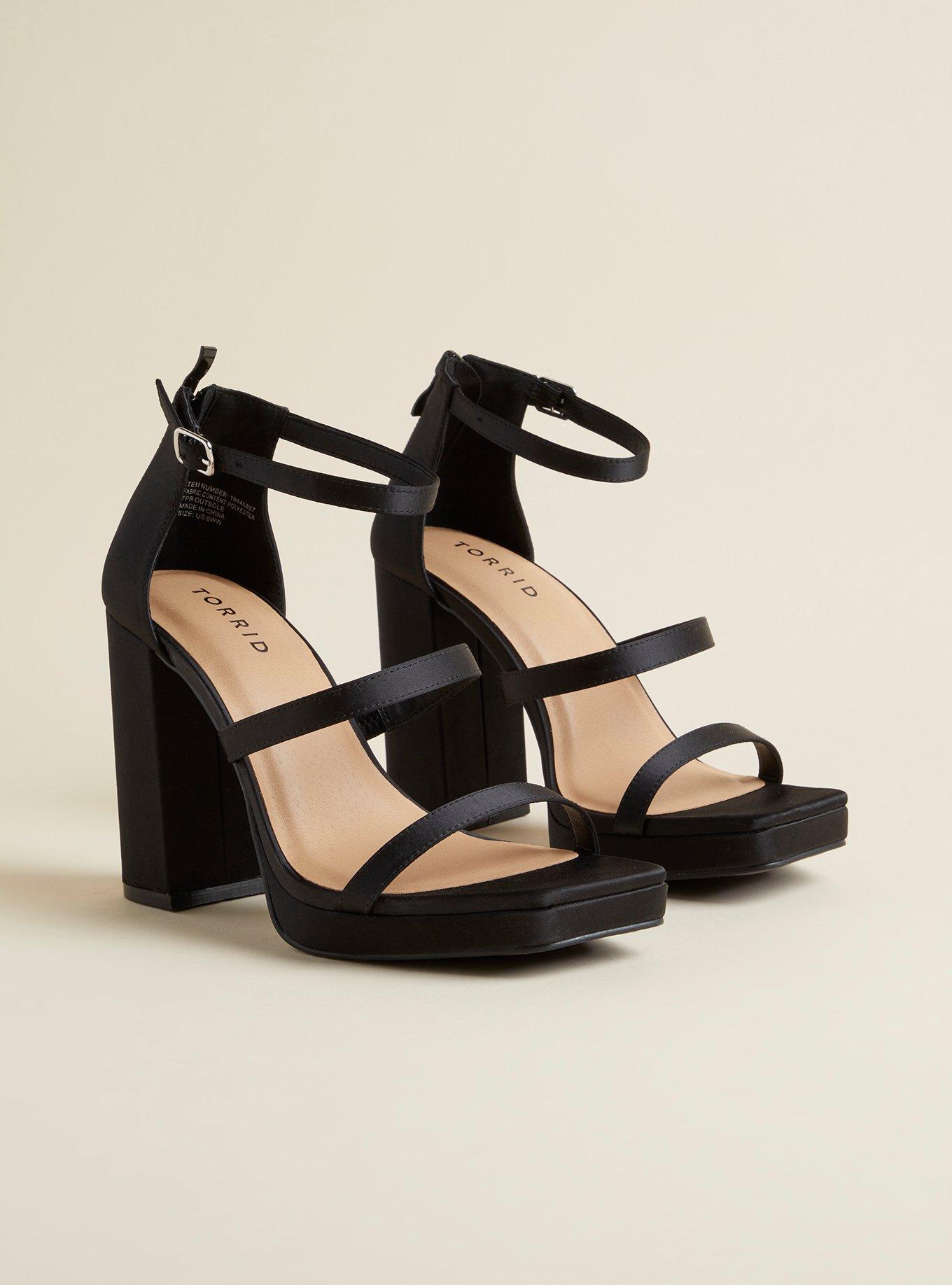 Plus Size - Triple Strap Platform Heeled Sandal (WW) - Torrid